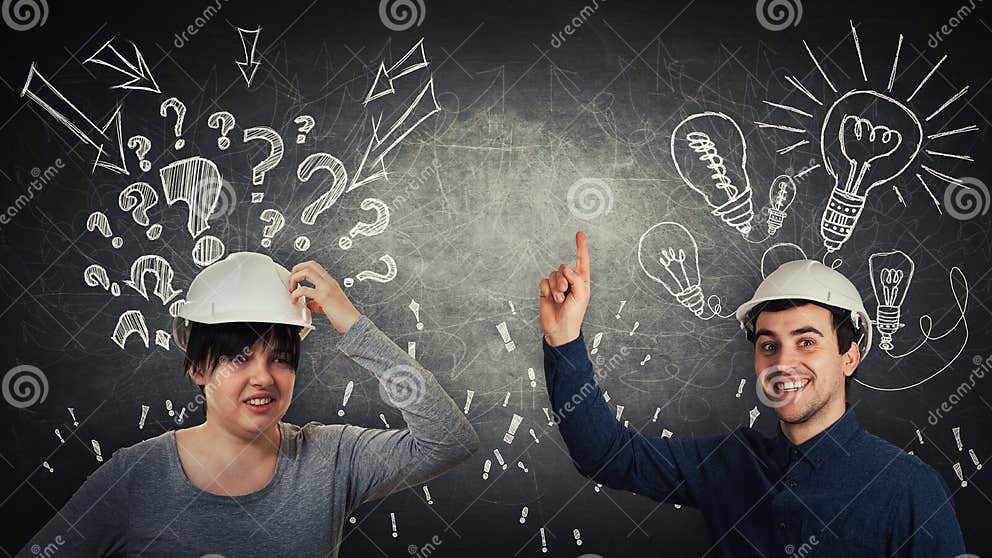 Confused woman engineer stock image. Image of confusion - 138281281