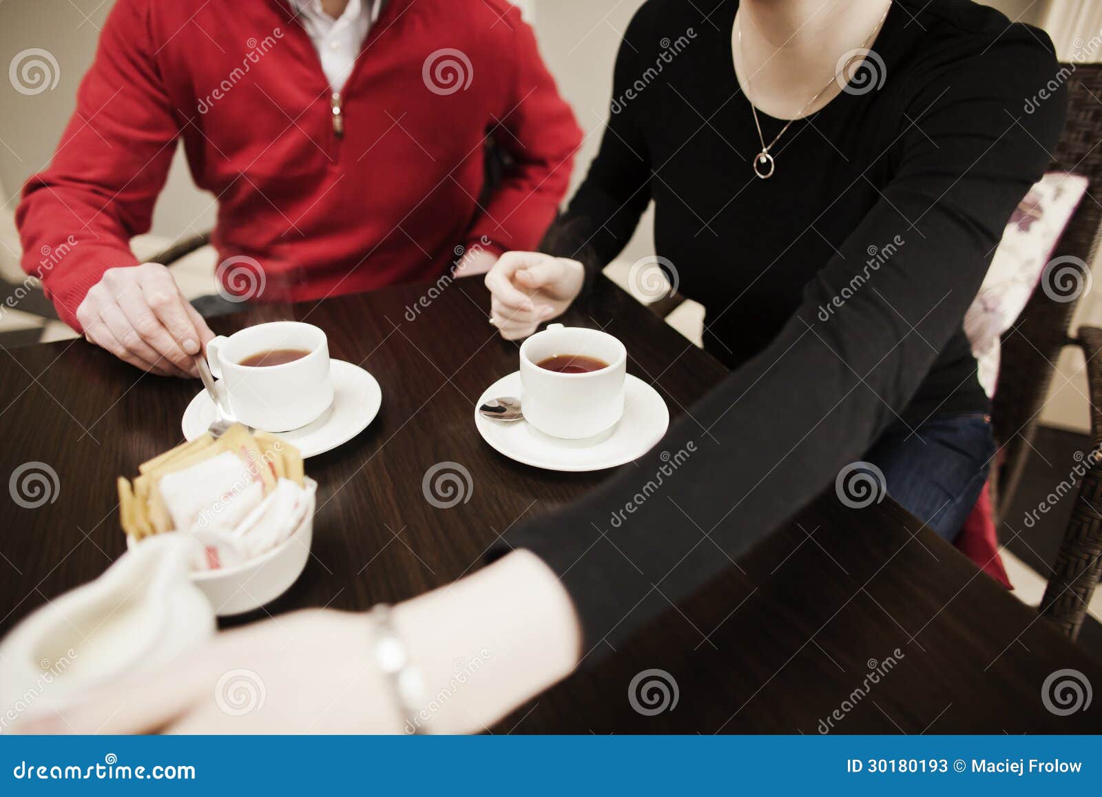 Friends Drinking Coffee Together Stock Image - Image of saucers, casual ...