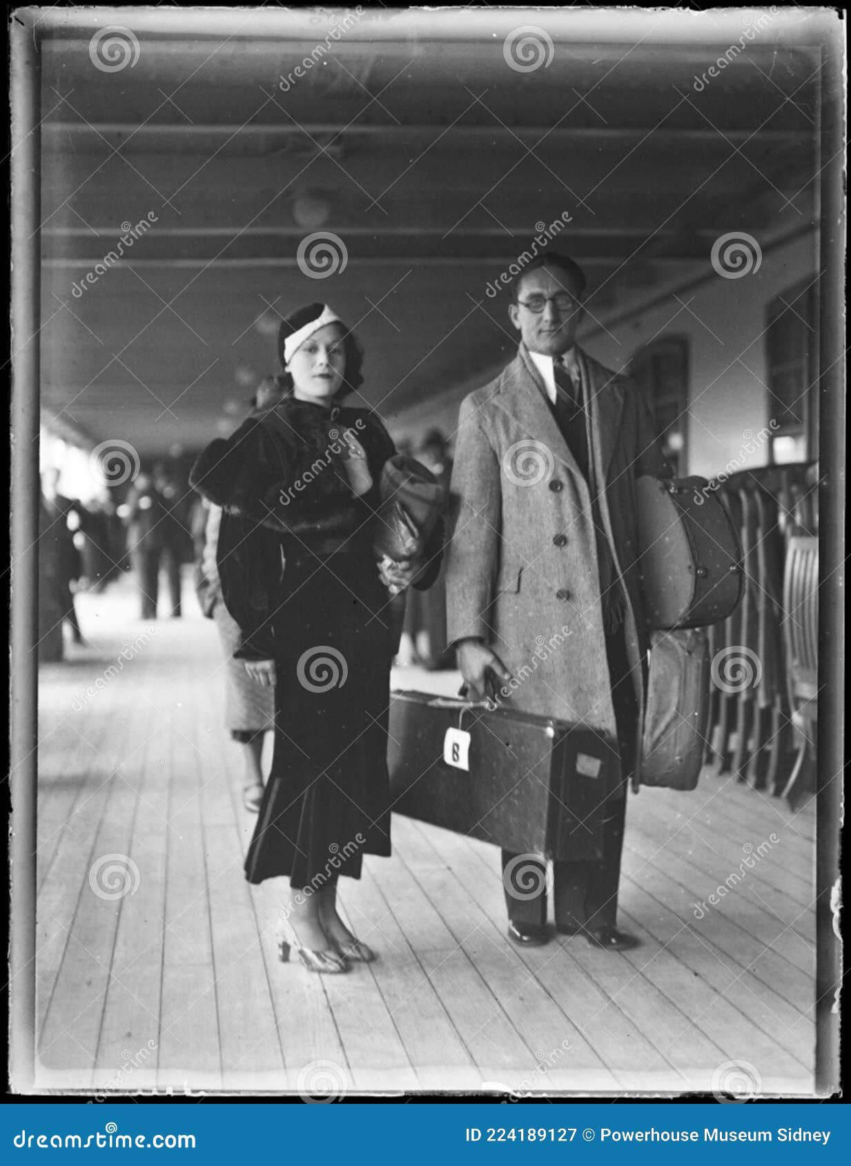 Man And Woman [Eric Sheldon And Wife?] On Ship Deck Picture. Image ...
