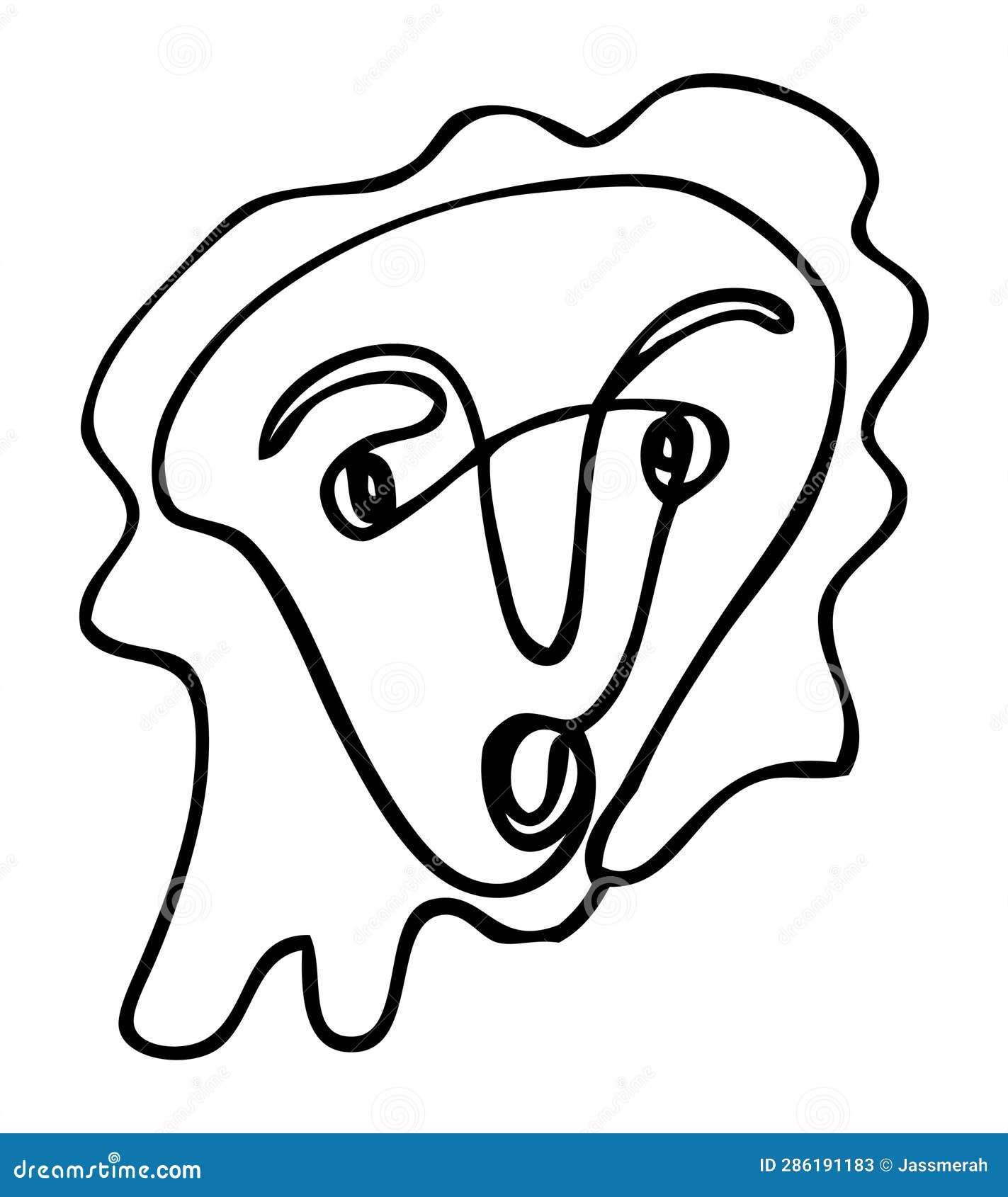 Simple Woman Face Vector Sketch Single One Line Art, Continuous Stock ...