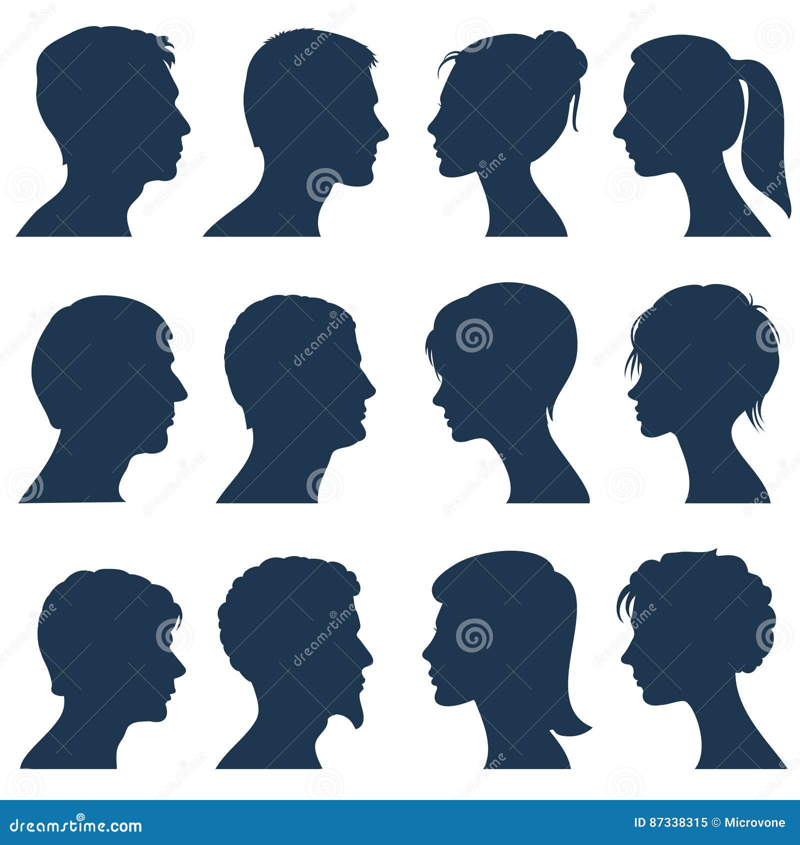Profile Side Face Icon Stock Illustrations – 5,756 Profile Side Face ...
