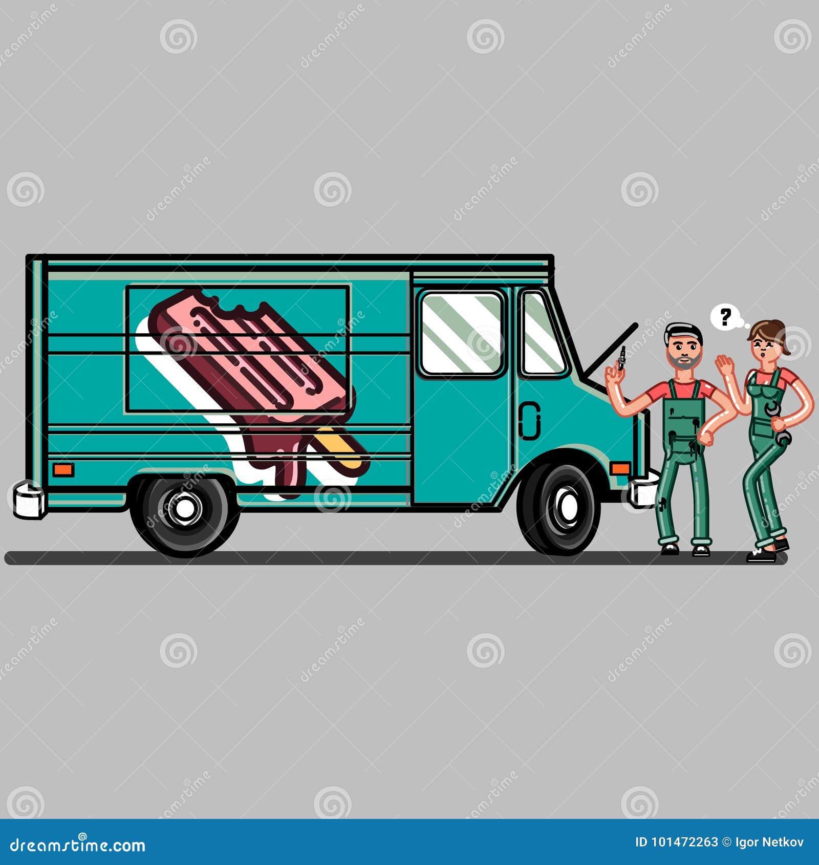 The car breakdown stock vector. Illustration of break - 101472263