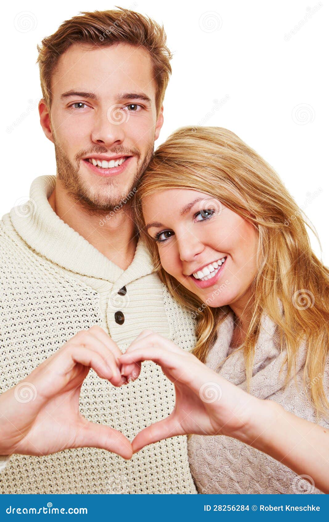Man and Woman Forming Heart Stock Photo - Image of care, partnership ...