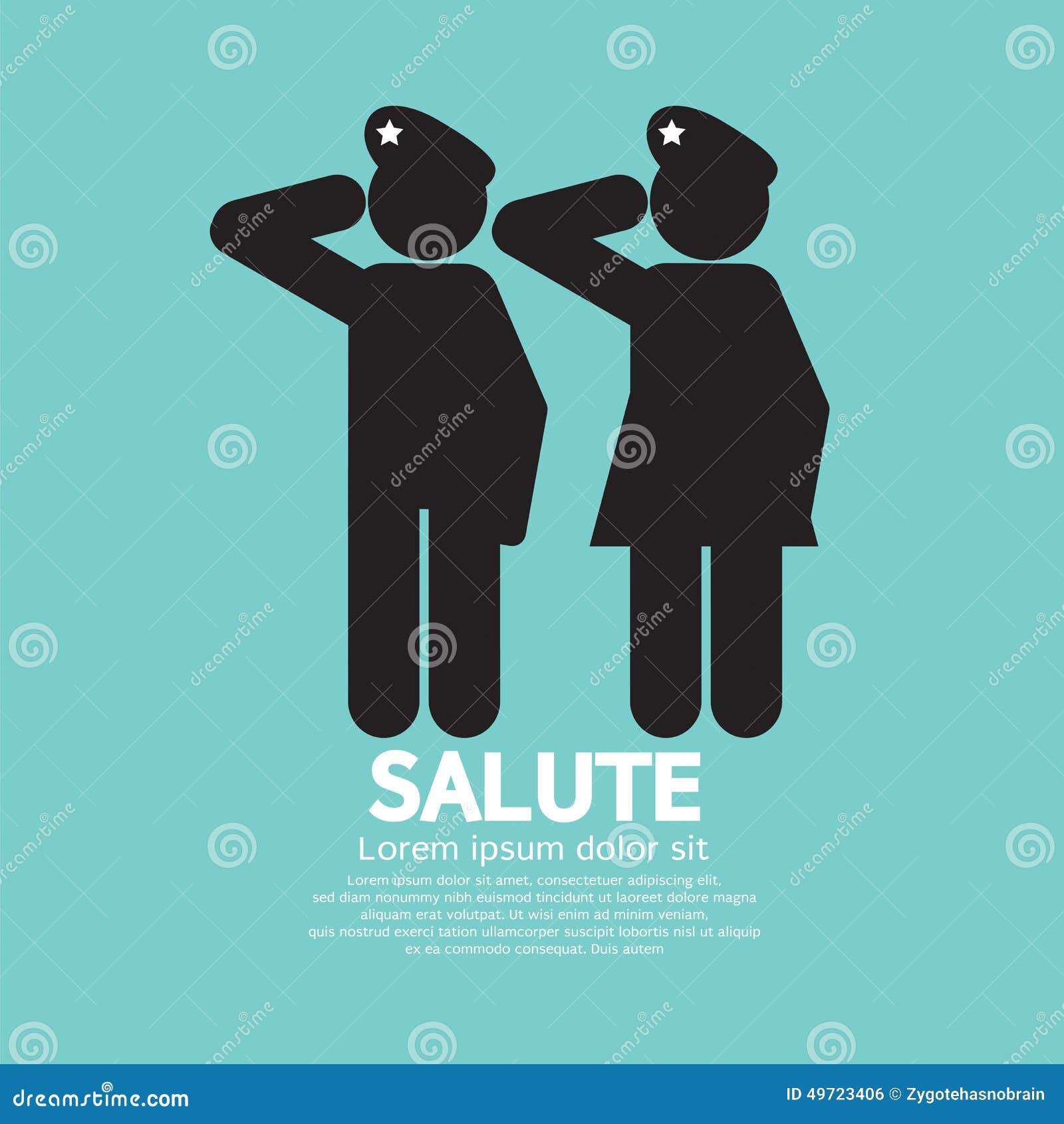 Man and Woman Gave the Salute Gesture Stock Vector - Illustration of ...