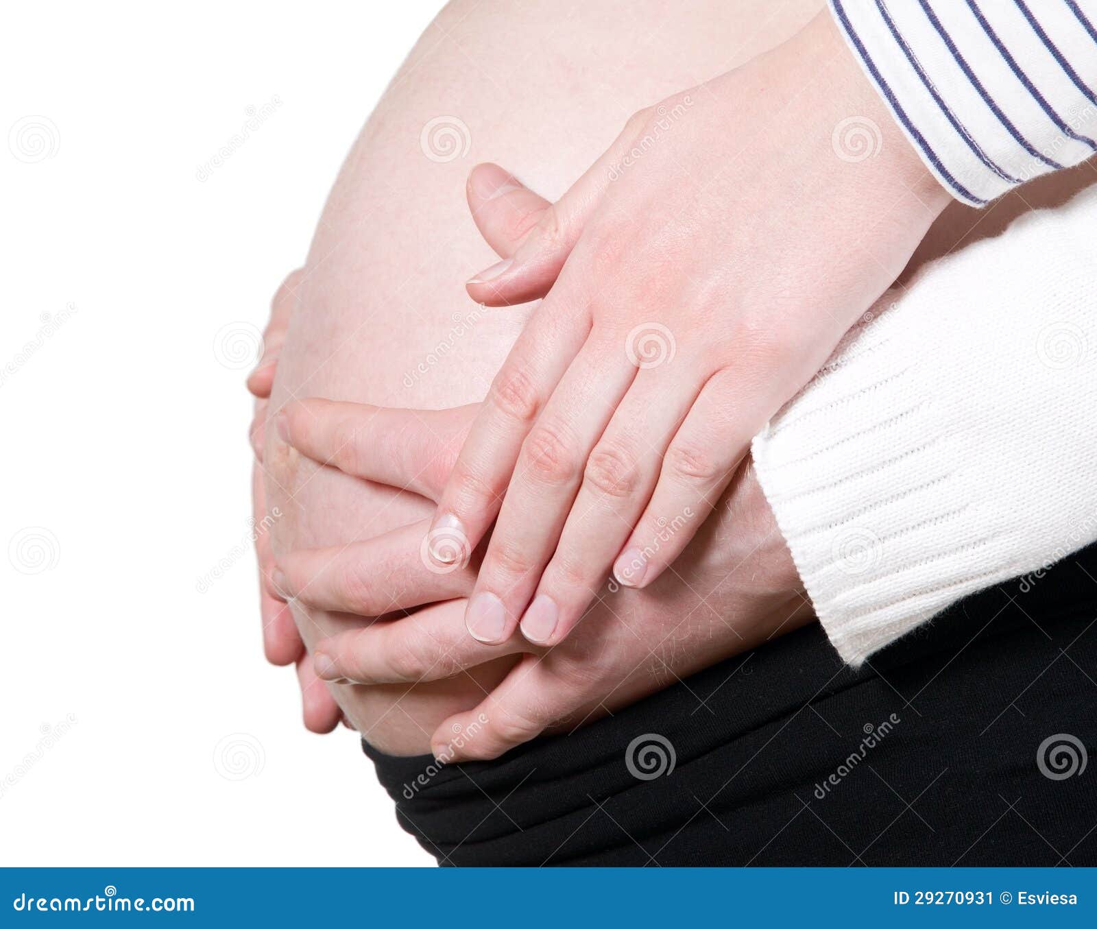 Man and Woman Hands on Belly Stock Image - Image of healthy, belly ...
