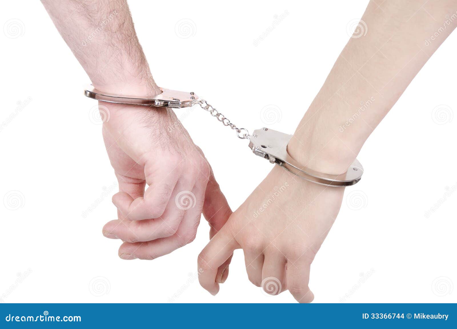 Man and Woman Hands in Handcuffs. Stock Photo - Image of love, conjoint ...