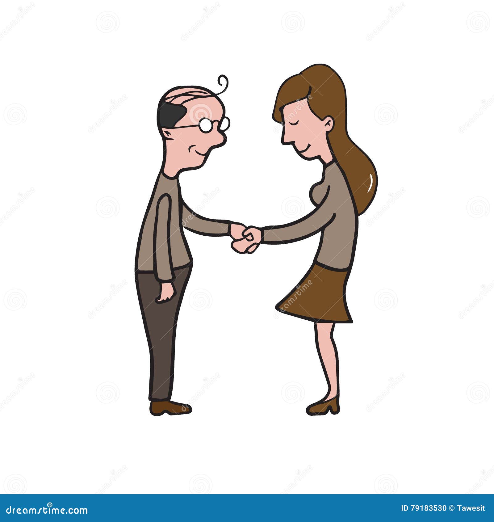 Handshake Cartoon Illustration | CartoonDealer.com #79721675