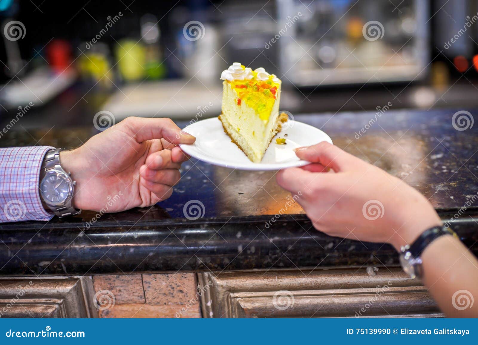 Man and Woman Holding a Cake Stock Photo - Image of glutton, cake: 75139990
