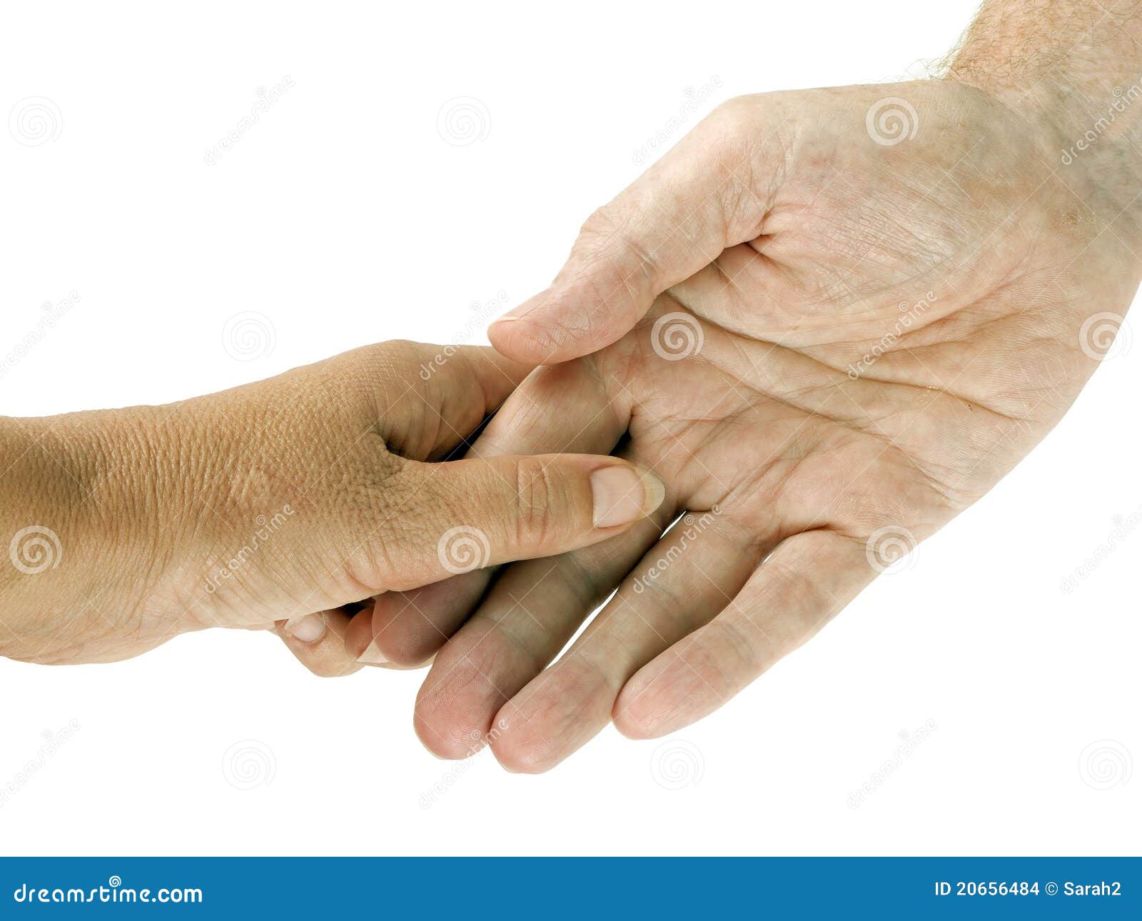 Man and Woman Holding Hands Over White Stock Photo - Image of wrinkled ...