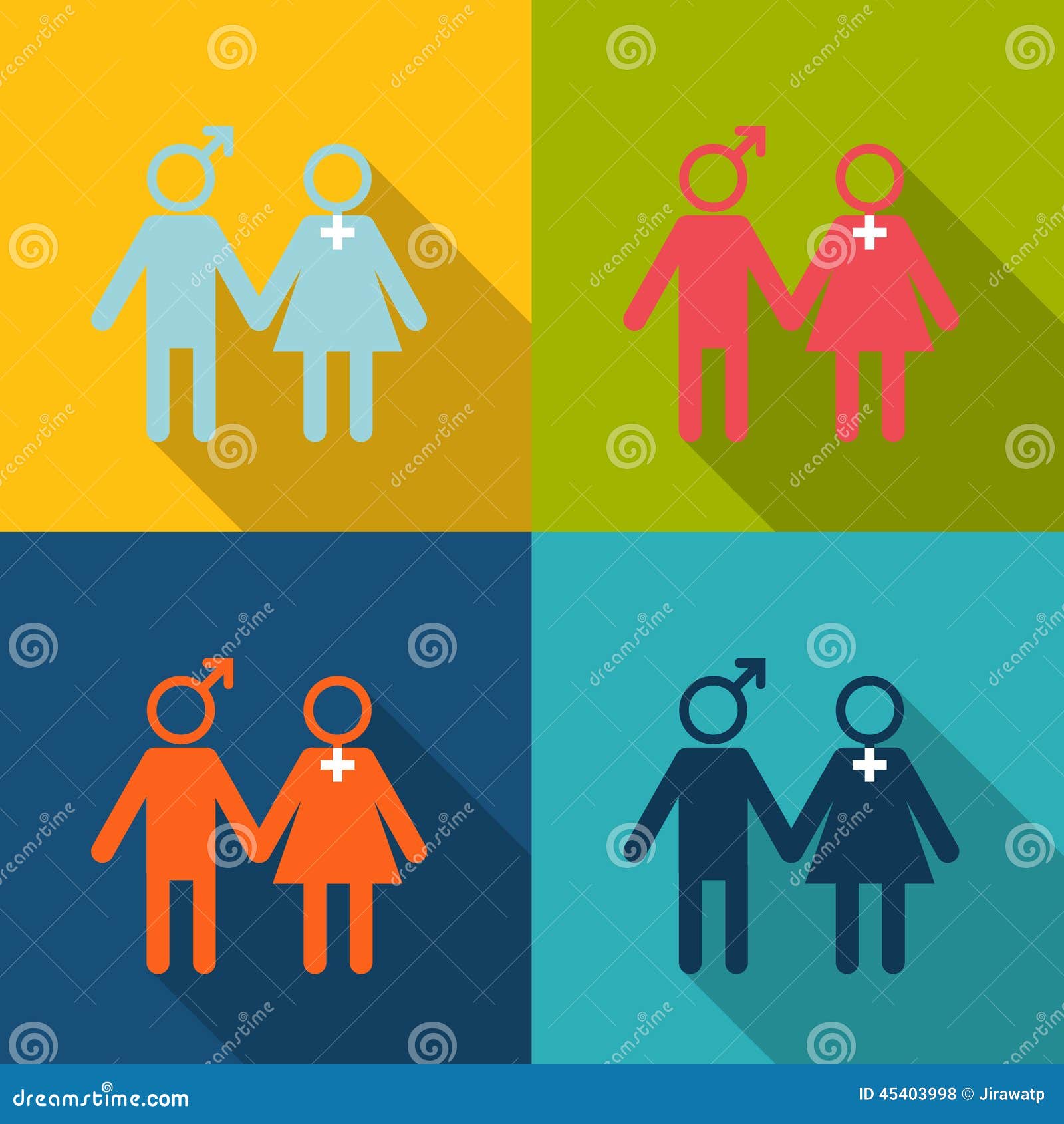 Man and Woman Icon Modern Style. Stock Vector - Illustration of ...