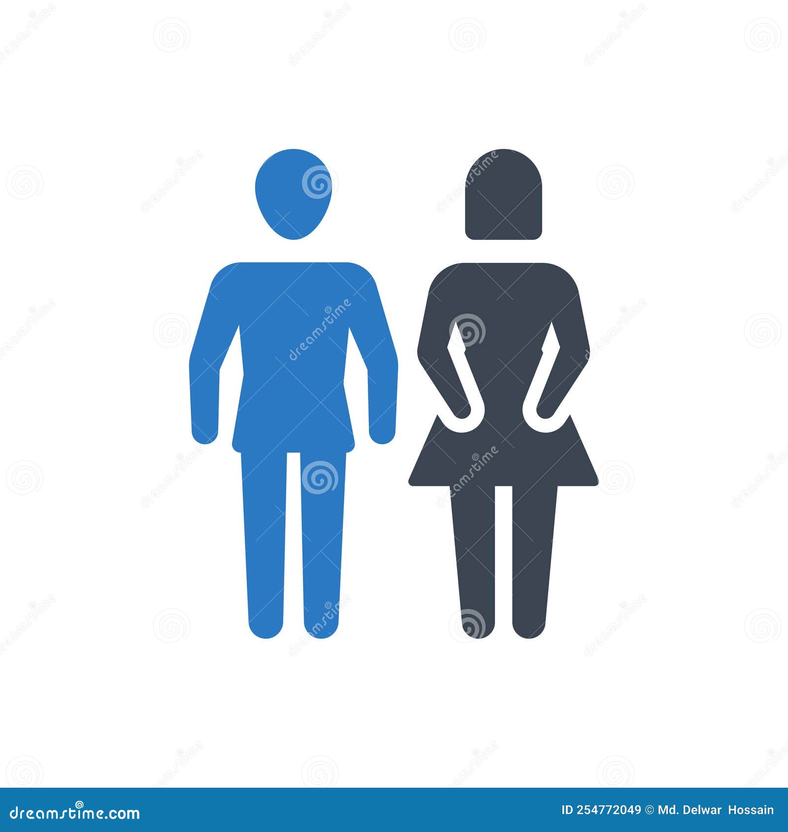 Man woman icon stock vector. Illustration of illustrations - 254772049