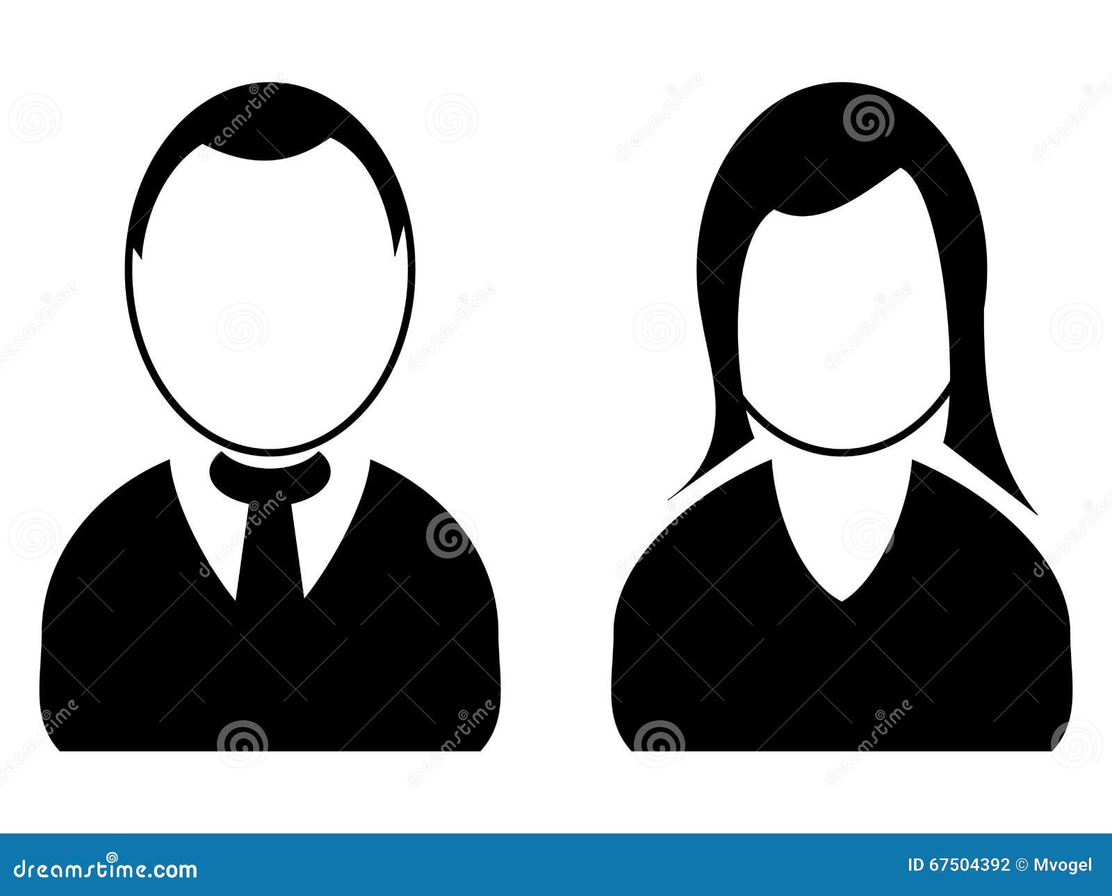 Man And Woman Icons. Black Tie Dress Code Icon Cartoon Vector ...