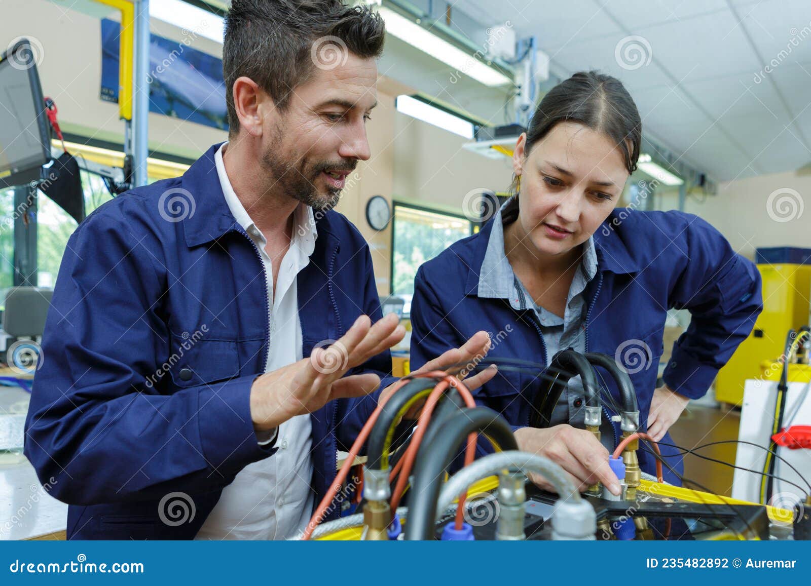 Man and Woman Information Technology Workers Stock Photo - Image of ...