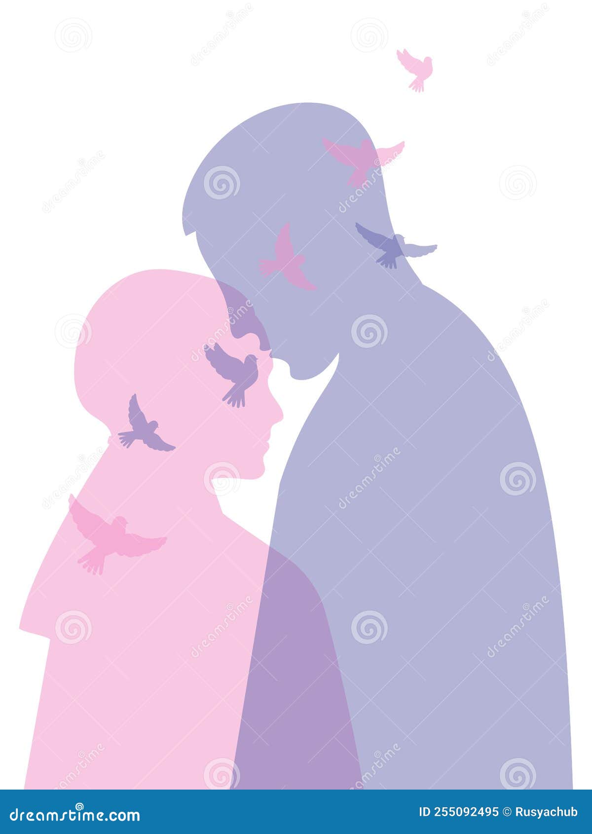 A Man and a Woman Keep Peace in Their Souls and Support Each Other ...