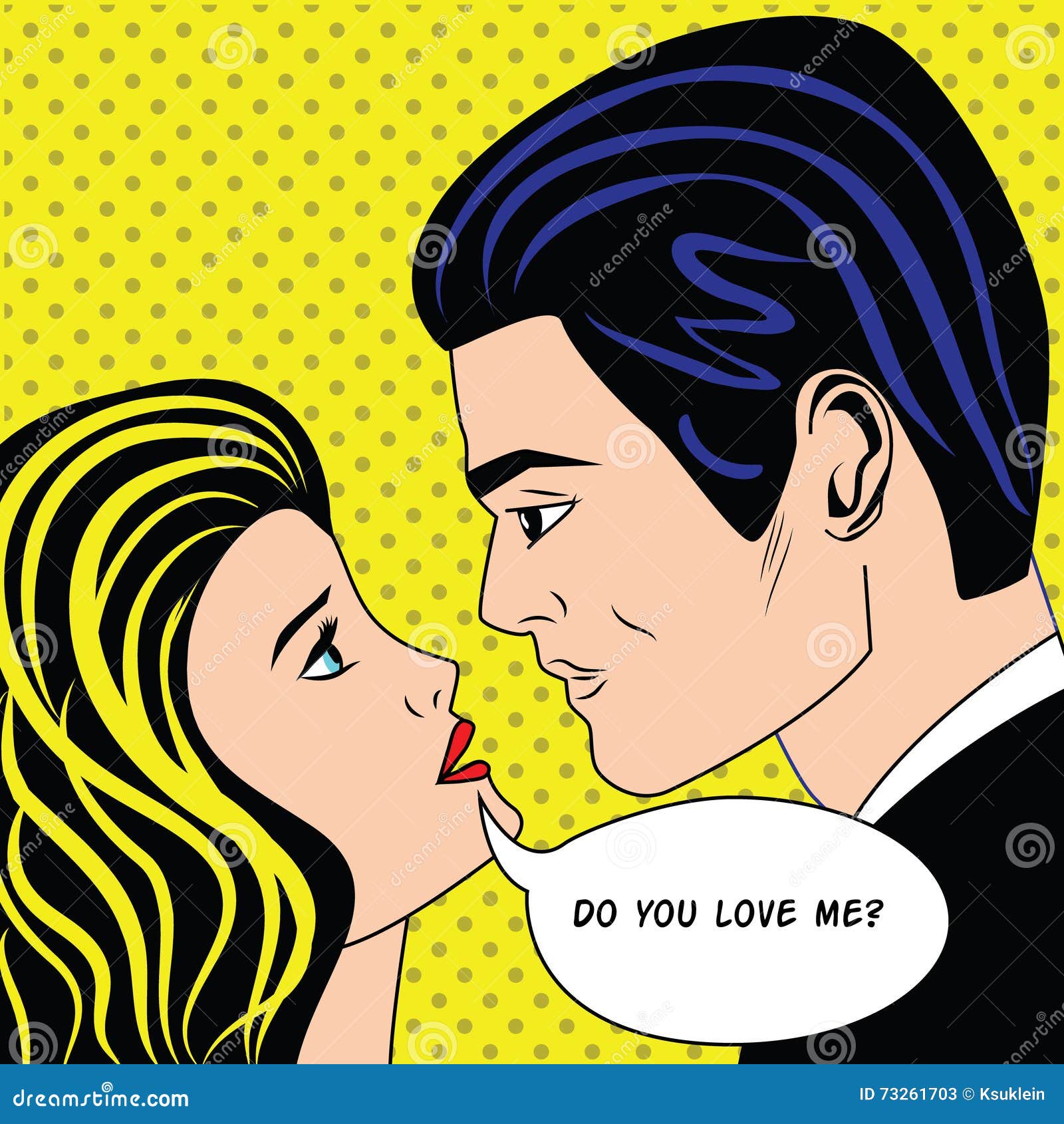 Popart Comic Retro Woman Talking By Phone Vector Illustration