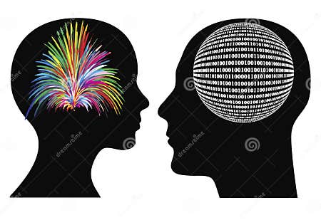 Different ways of thinking stock vector. Illustration of psychology ...