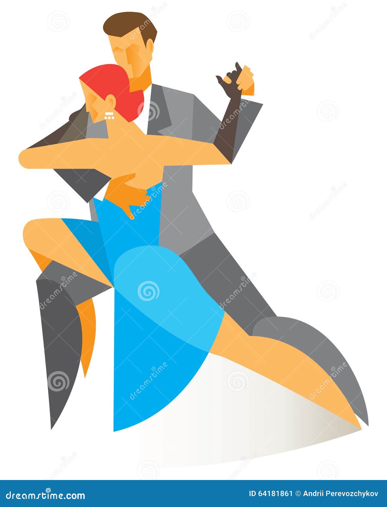 Tango Basic Steps Cartoon Vector | CartoonDealer.com #19888519