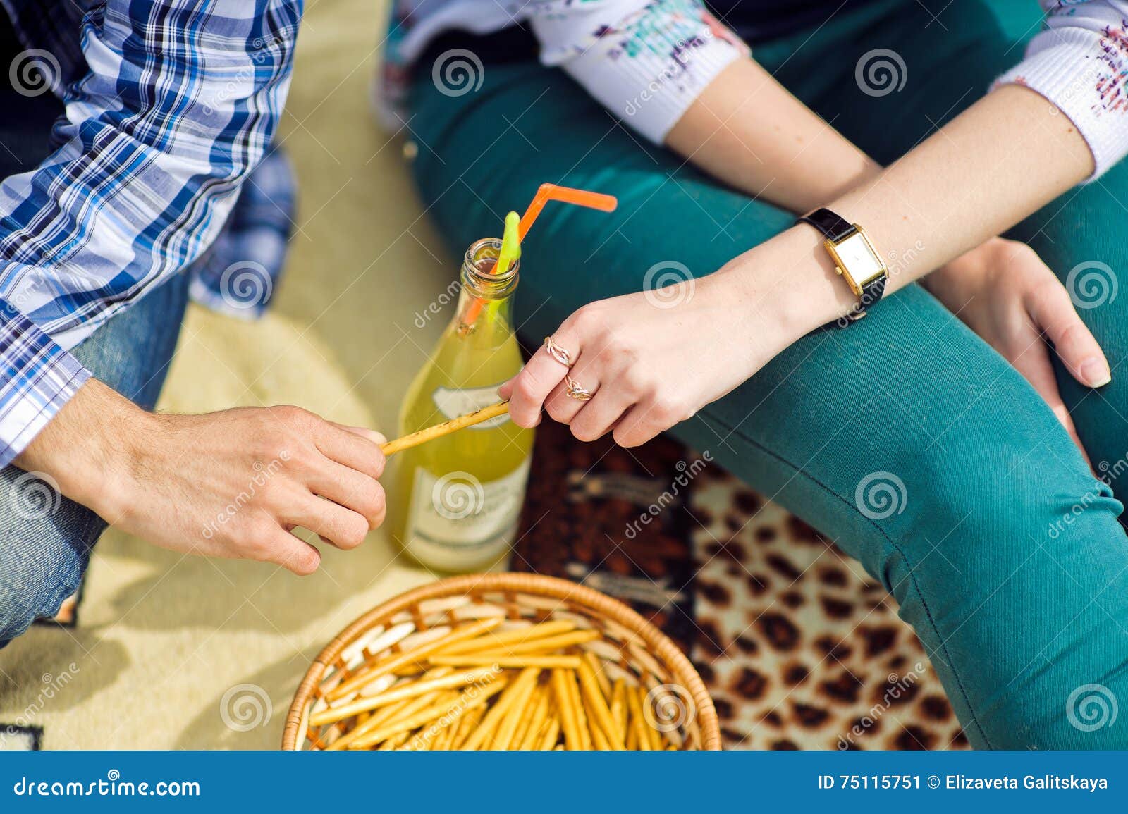 Man and Woman Pulled Hand of Crackers Stock Image - Image of beard ...