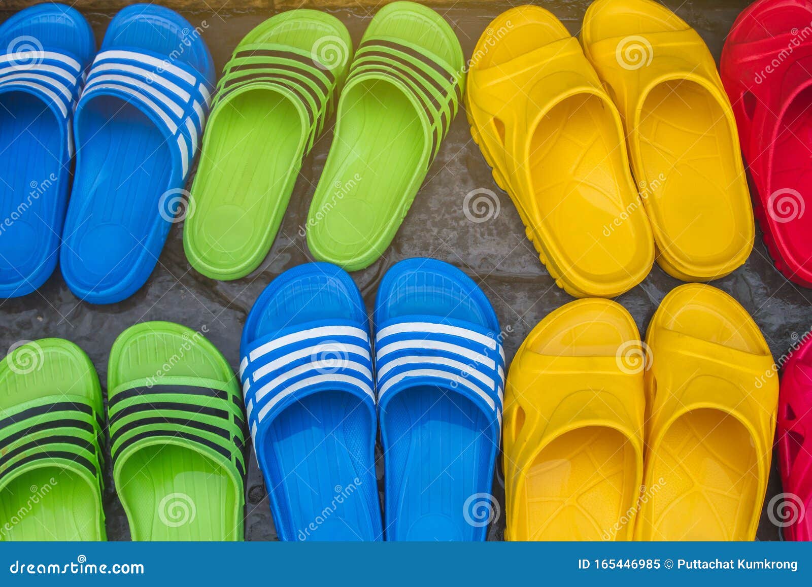 Man and Woman Shoes Set Bright Colored Shoes on a Solid Background ...