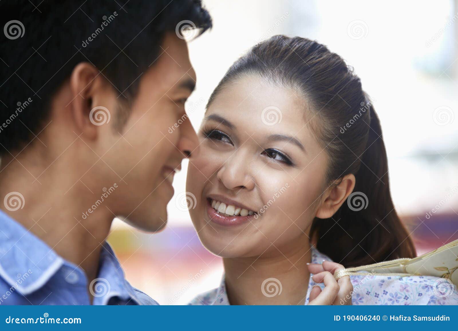 Man and Woman Smiling at Each Other. Conceptual Image Stock Photo ...