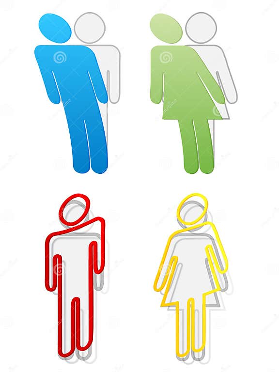 Man and woman sticker stock vector. Illustration of people - 19319821
