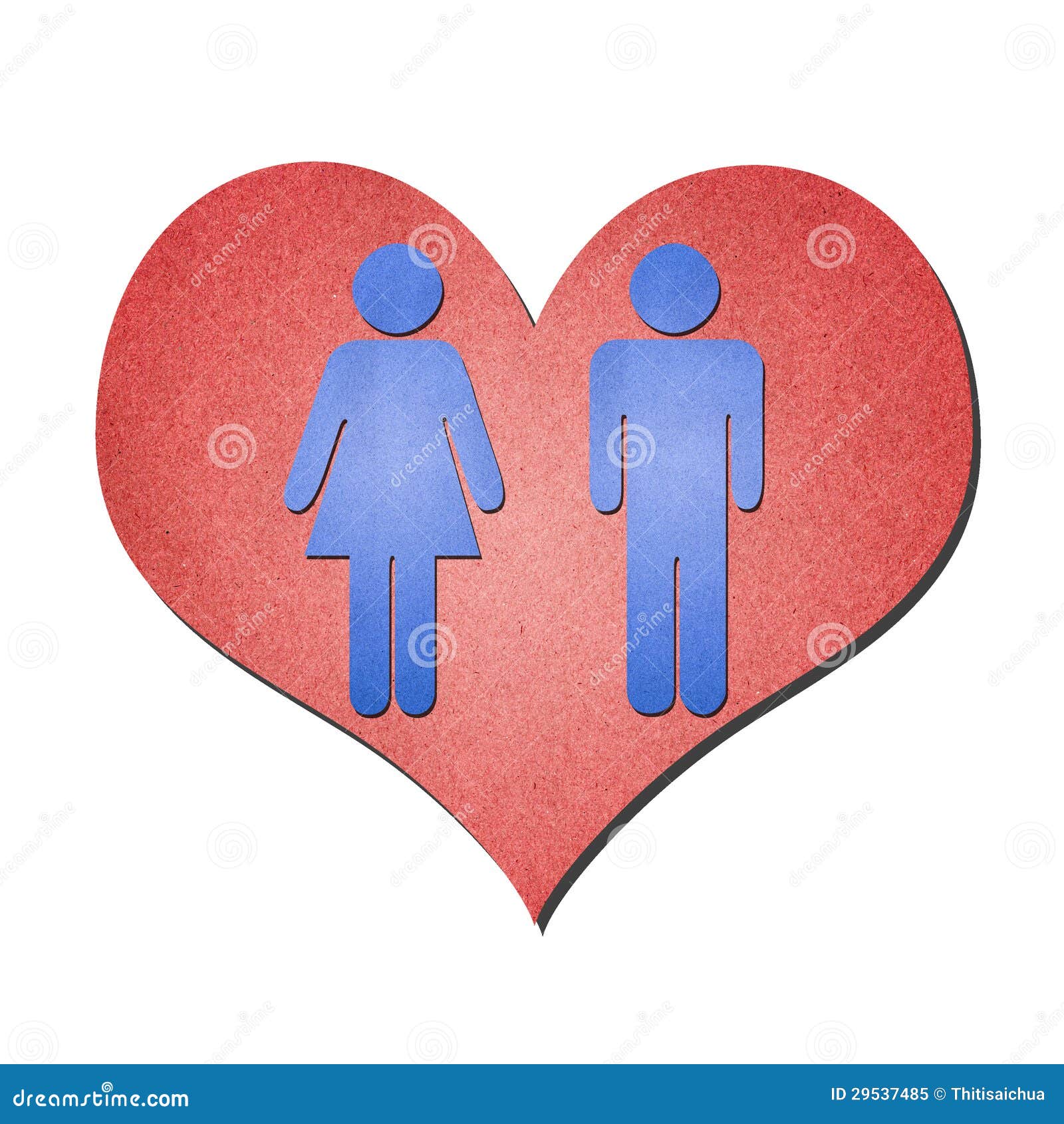 Man Woman Symbol with Heart Stock Image - Image of valentine, grunge ...