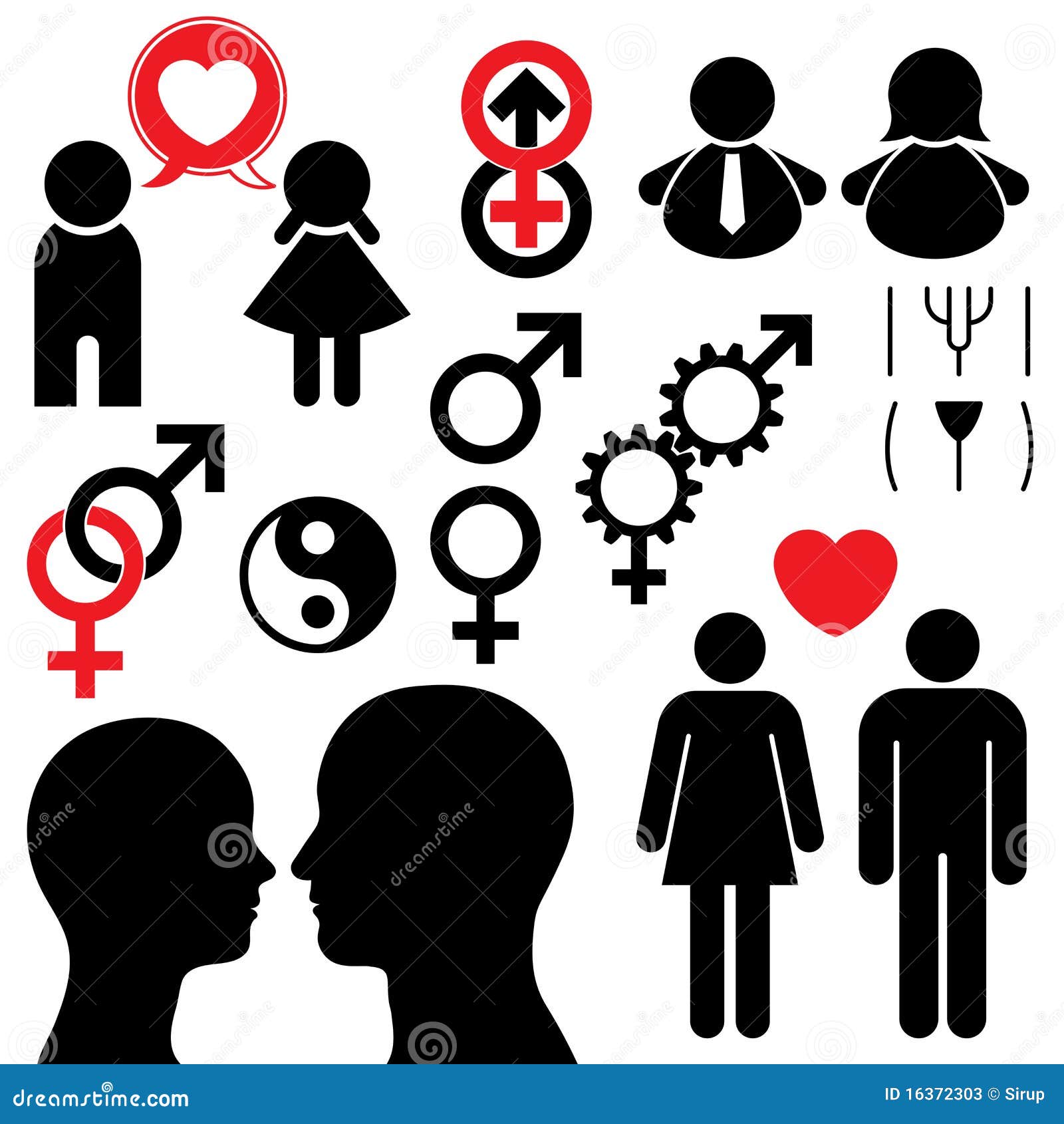 Man and Woman Symbol Set Couple Stock Vector - Illustration of gender ...