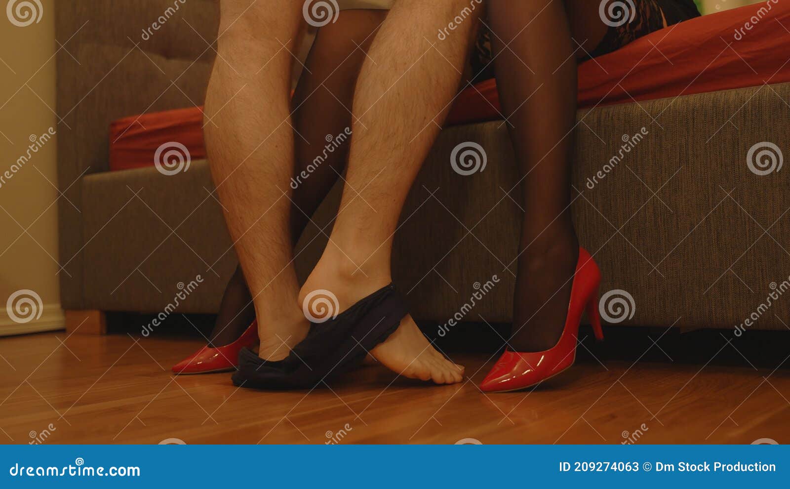 Man And Woman Takes Off Their Clothes Stock Image Image Of