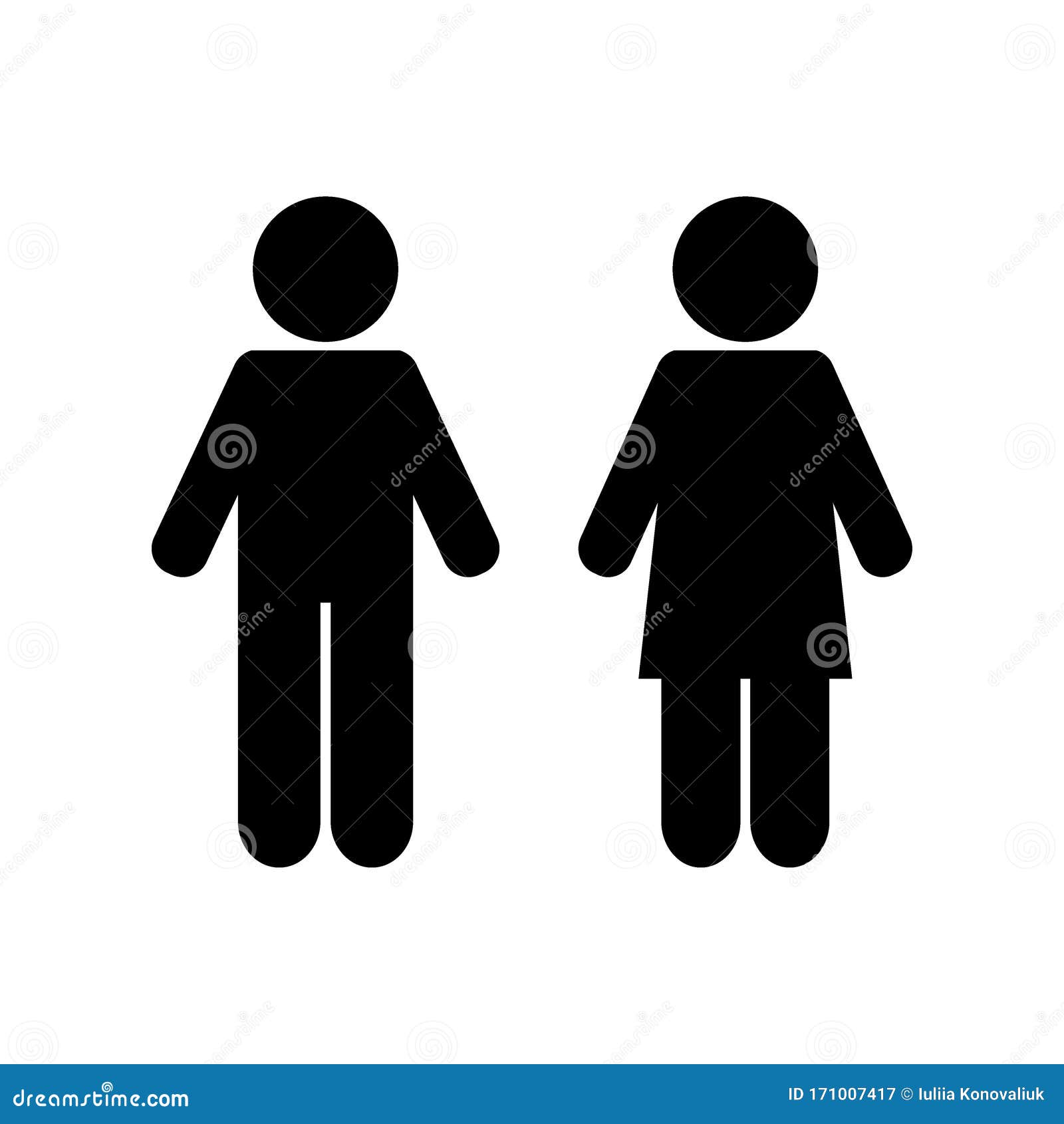 Man, Woman Vector Icon. Gender Icon Stock Illustration - Illustration ...