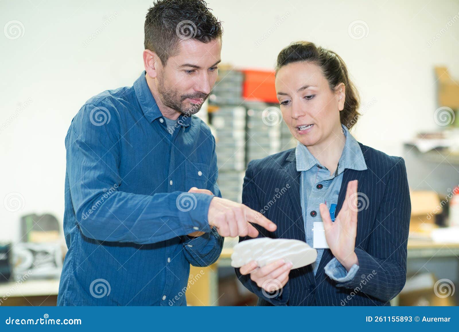 Man and Woman Working in Creative Office Stock Image - Image of ...