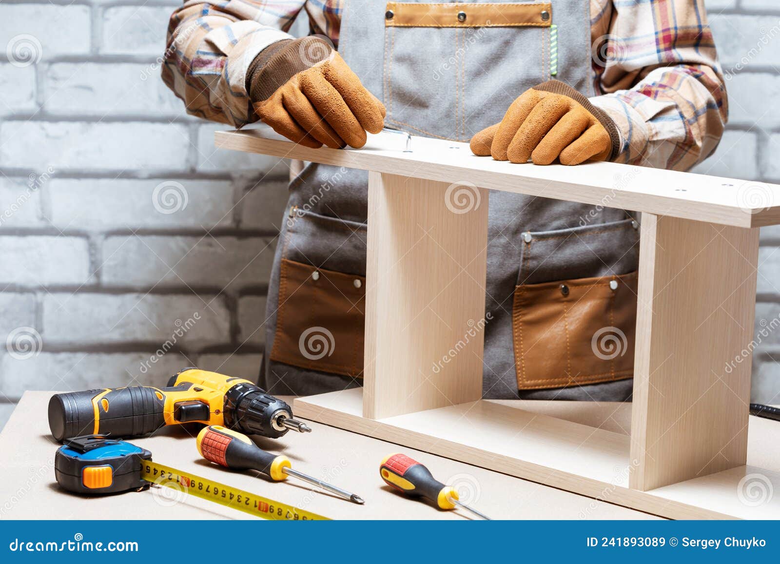 Man at Work. Assembling Service Stock Image - Image of assemble ...