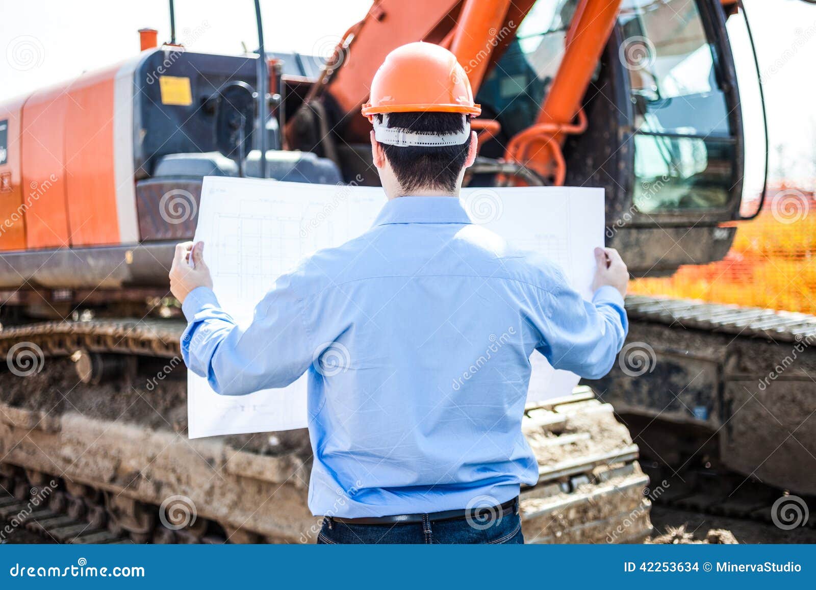 Man at Work in a Construction Site Stock Photo - Image of maintenance ...