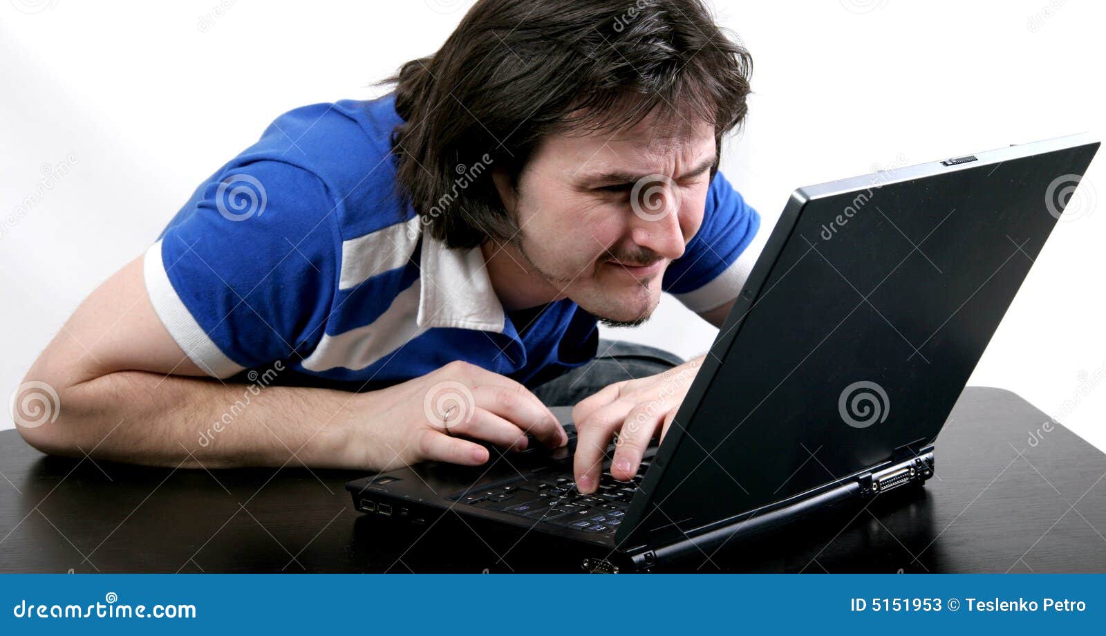 Man work with laptop stock image. Image of male, business - 5151953