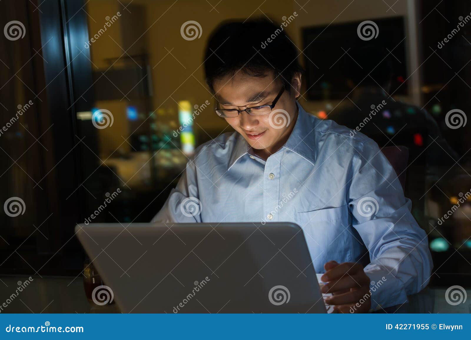 Man work at night stock image. Image of challenge, future - 42271955
