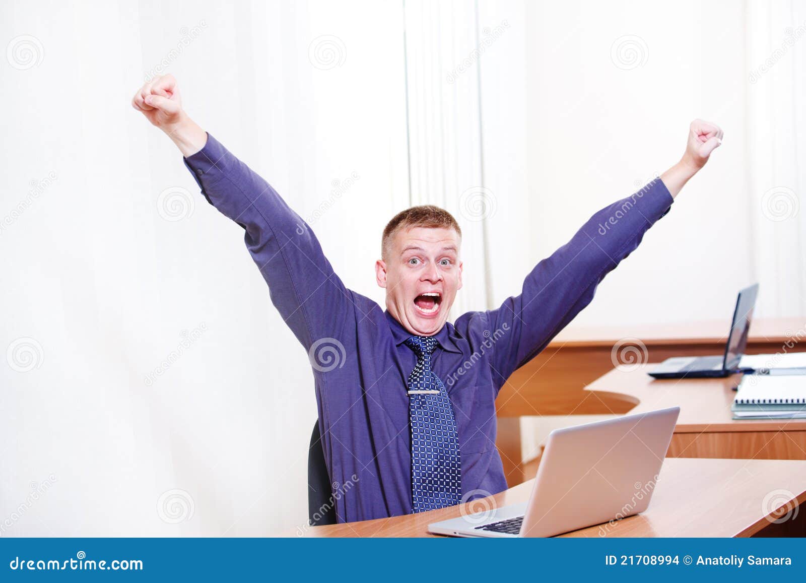 Man at work, shouting stock photo. Image of achievemant - 21708994