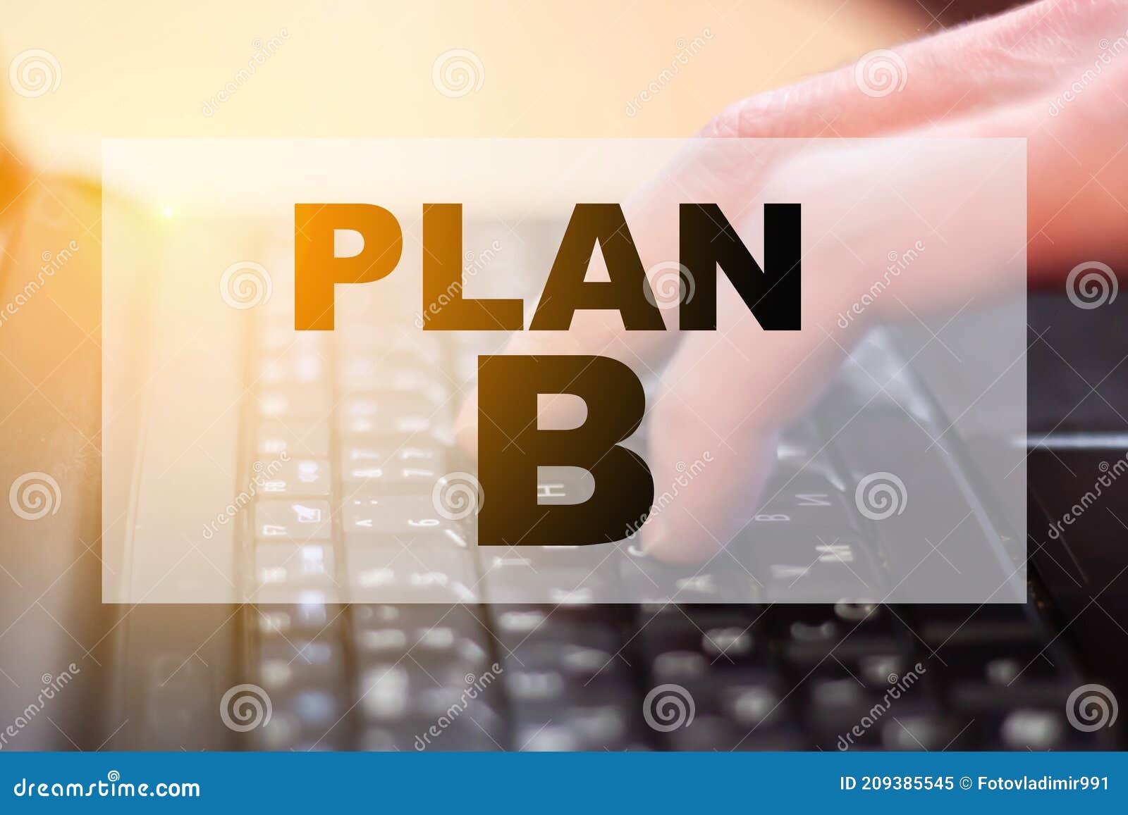 Man at Work Writes Plan B in the Morning Stock Image - Image of black ...
