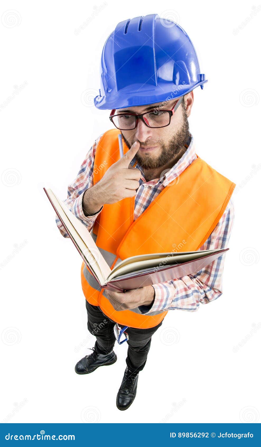 Man worker with big head stock photo. Image of work, outlook - 89856292