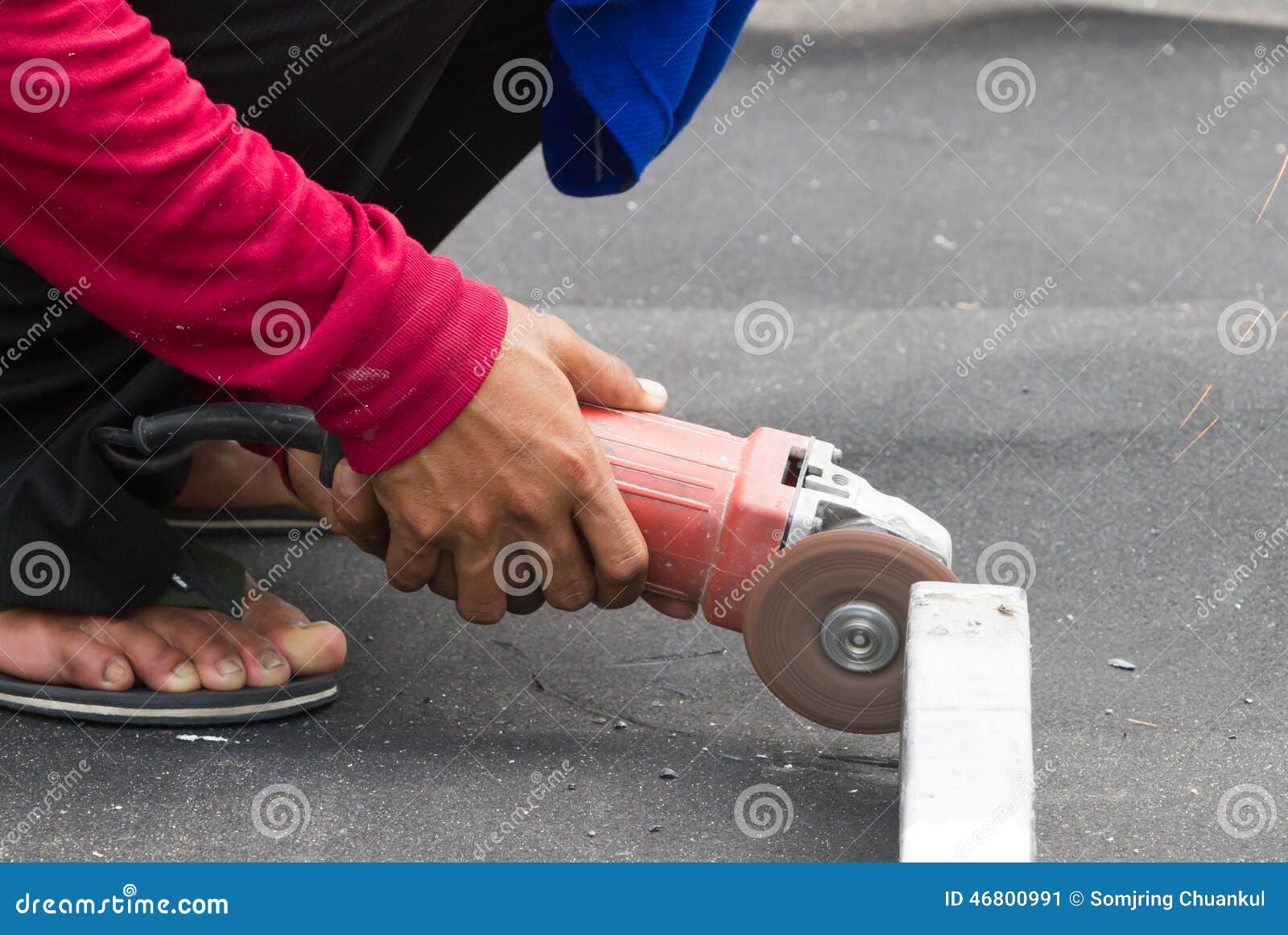 Man worker grinding steel. stock image. Image of mechanic - 46800991