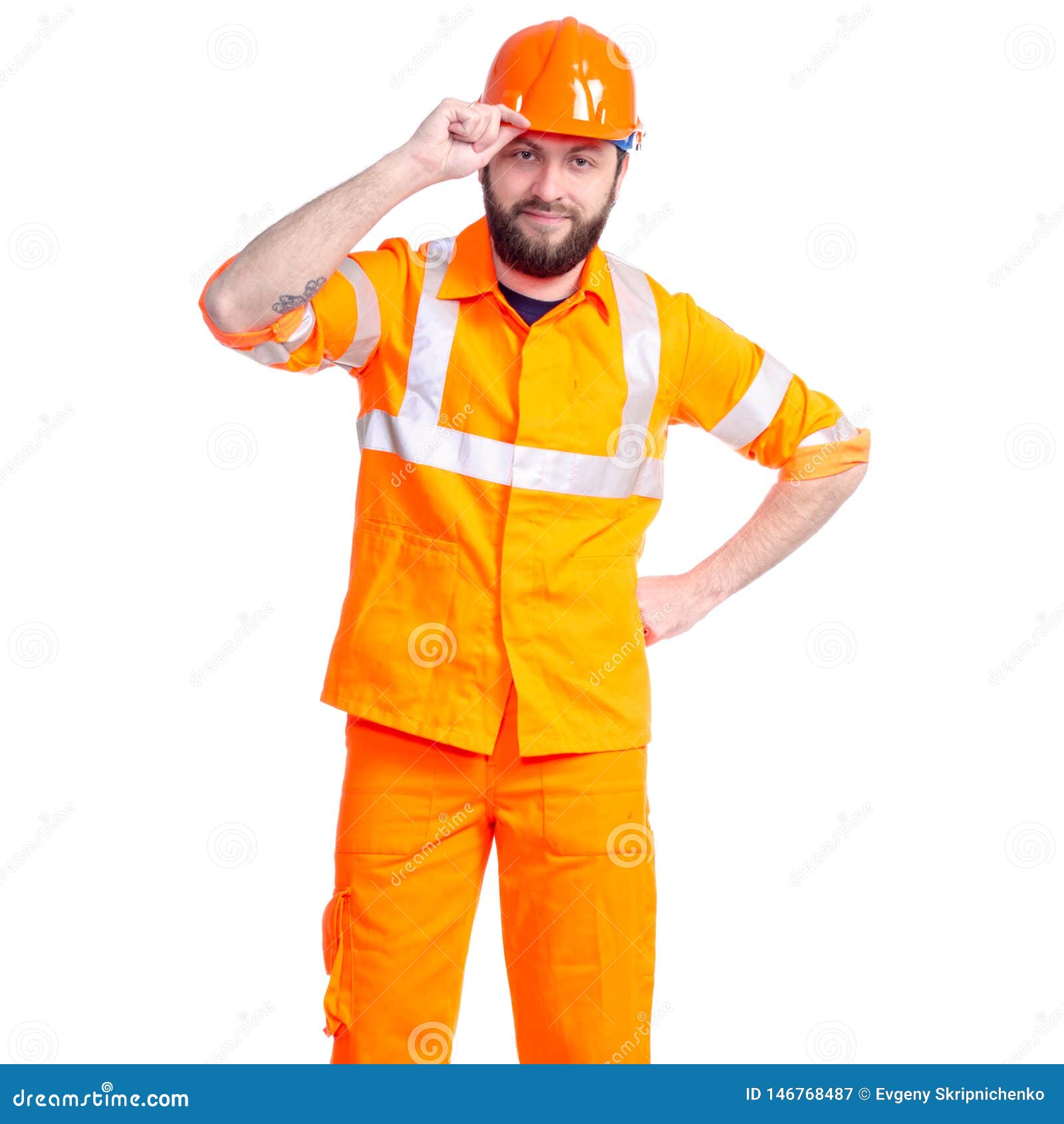 Man Worker Road Constructor Smiling Looking Stock Image - Image of ...