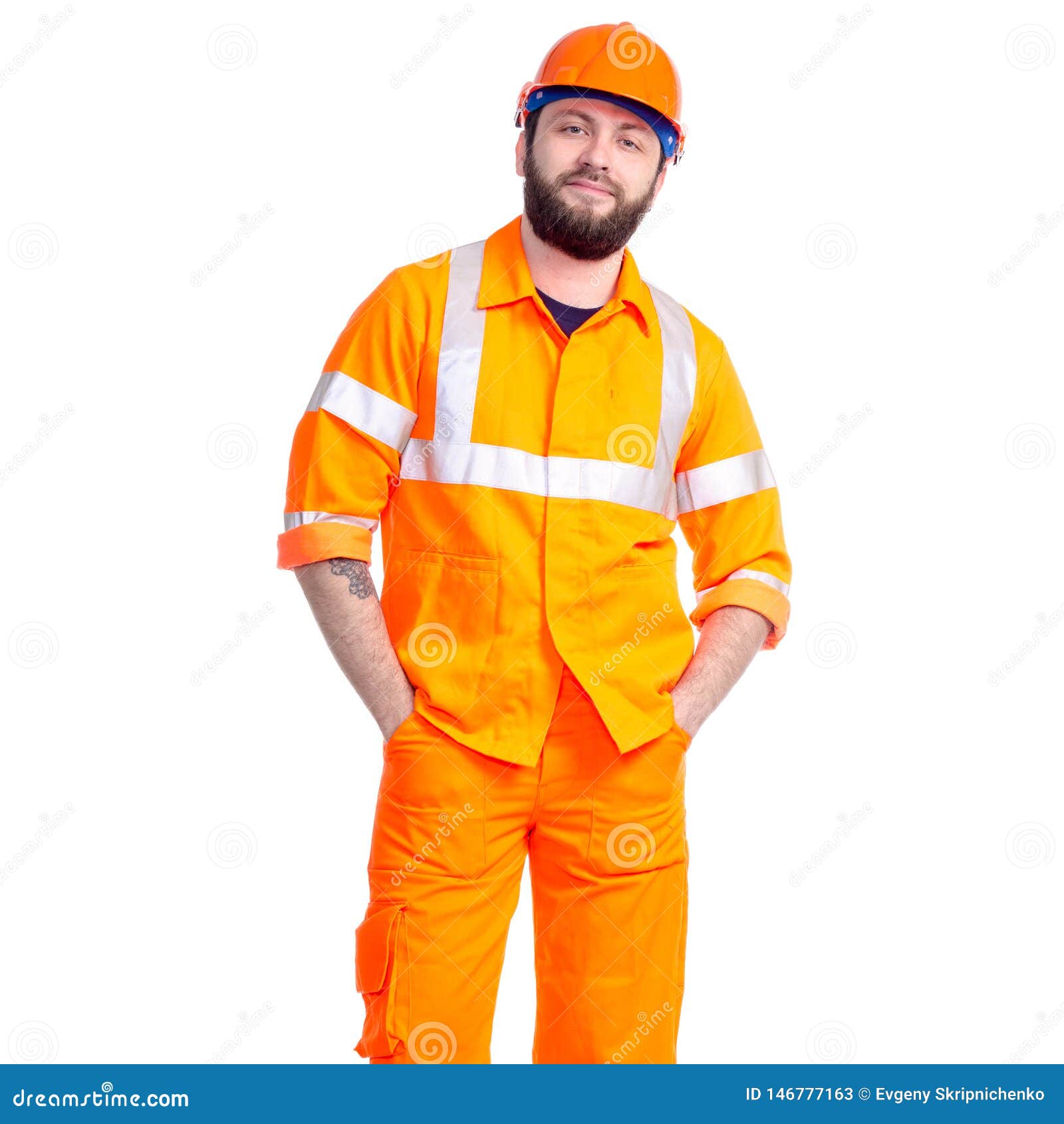 Man Worker Road Constructor Smiling Looking Stock Image - Image of line ...