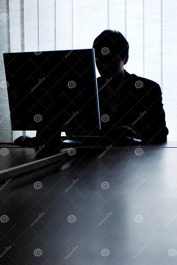 Man working stock photo. Image of desk, lean, male, fade - 578604