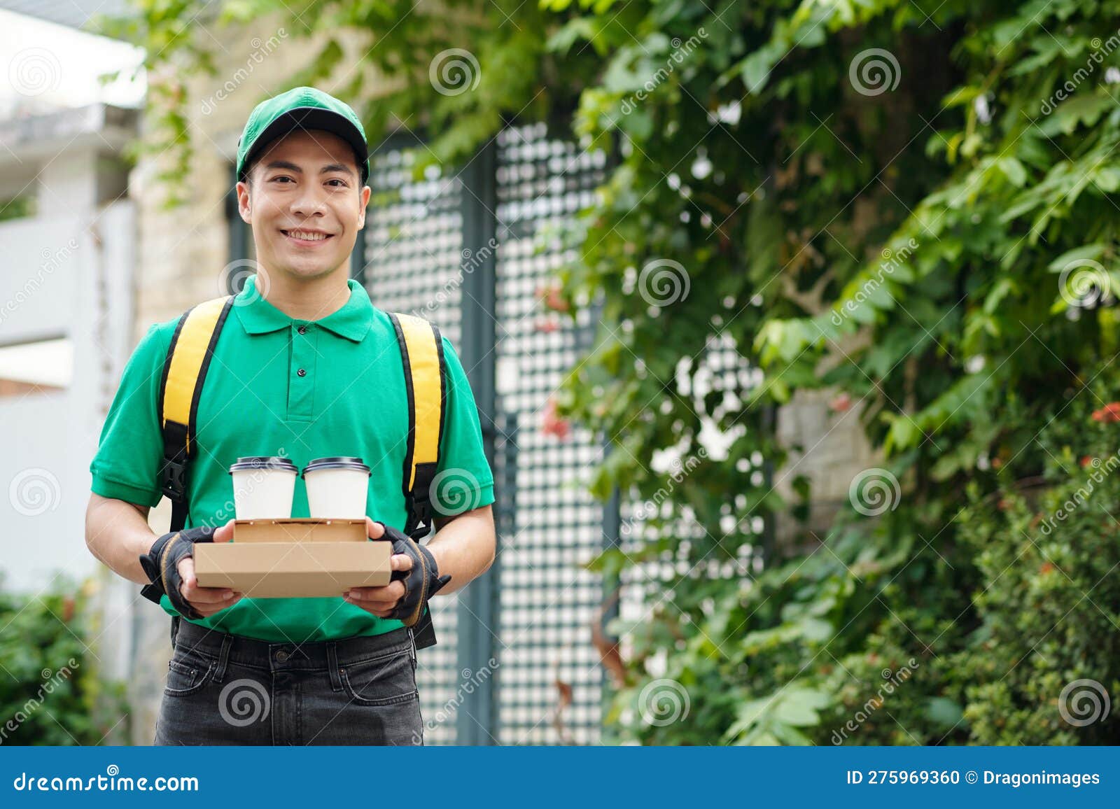 Man Working as Courier stock photo. Image of delivering - 275969360