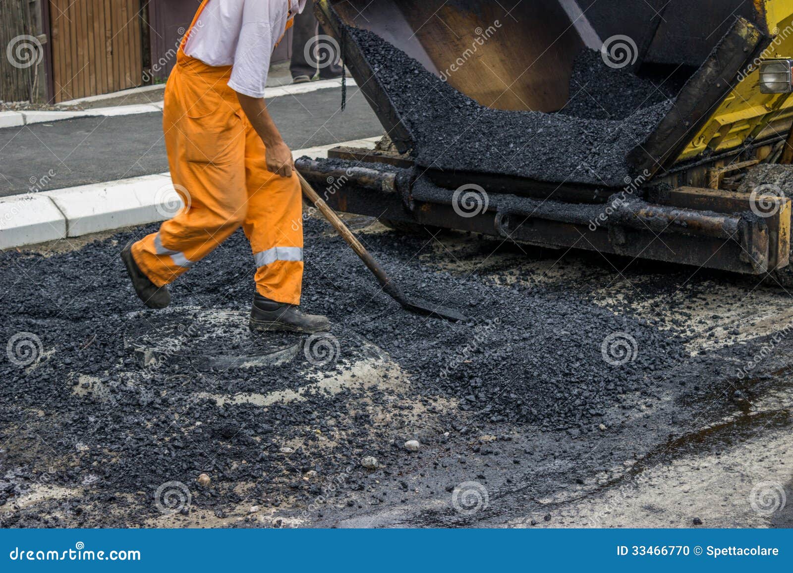Man is working stock photo. Image of paver, equipment - 33466770