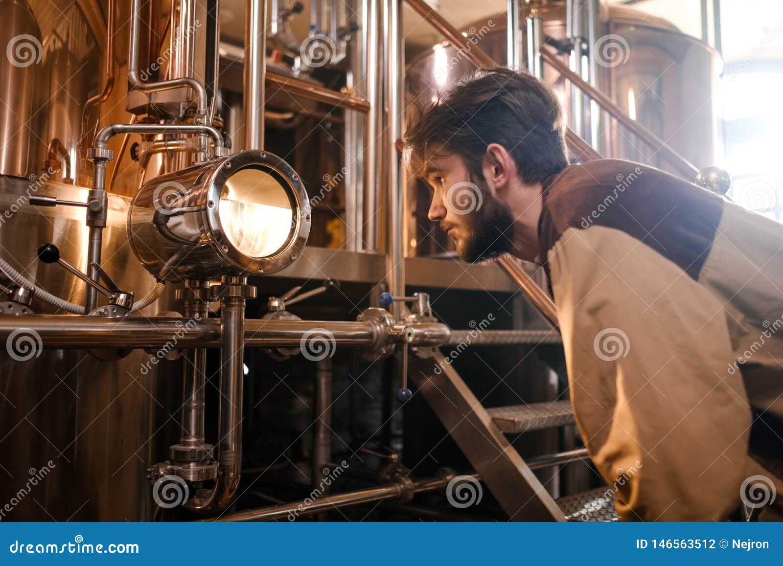 Man working in a brewery stock photo. Image of occupation - 146563512