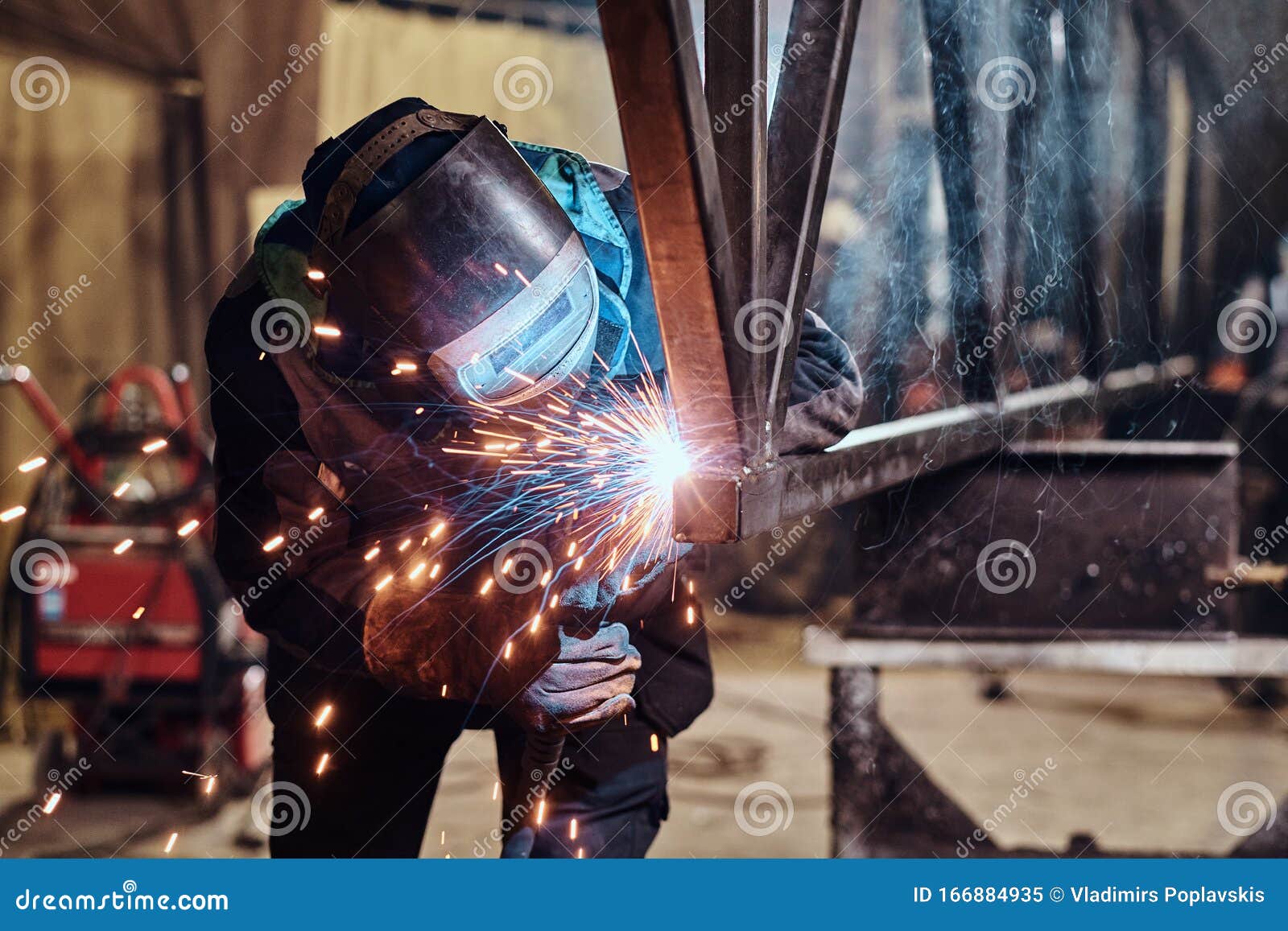 Man is Working at the Busy Metal Factory Stock Image - Image of ...