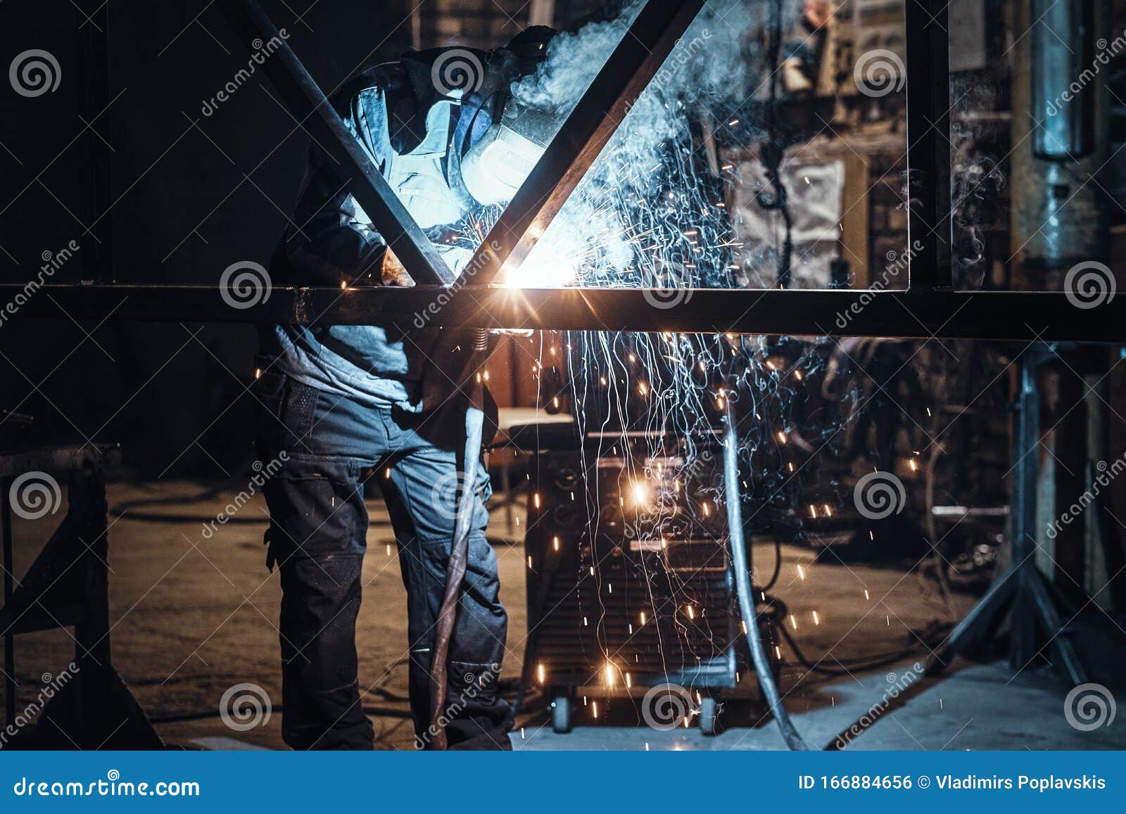 Man is Working at the Busy Metal Factory Stock Photo - Image of ...