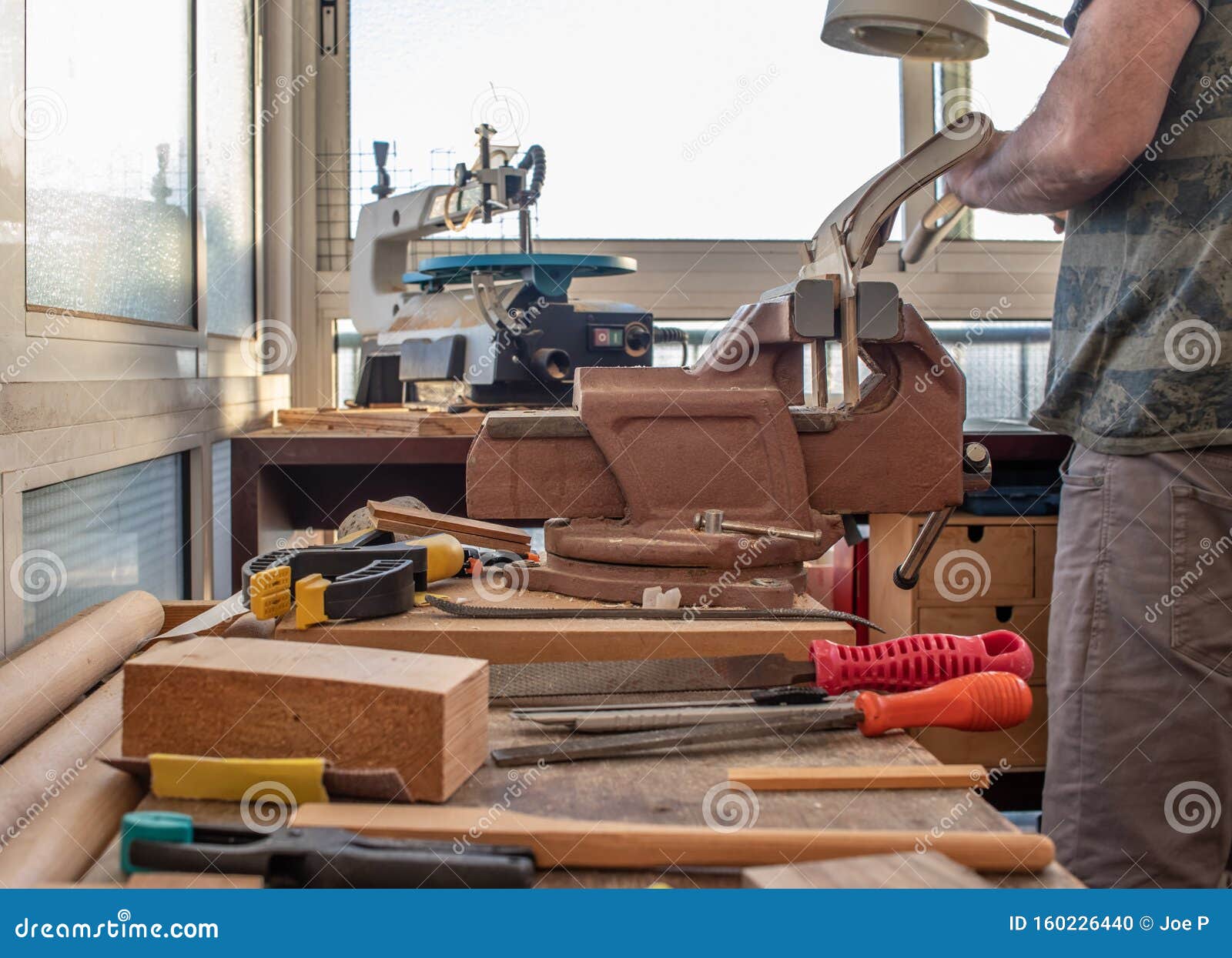 Man Working in a Carpentry Workshop Stock Photo - Image of prototyping ...