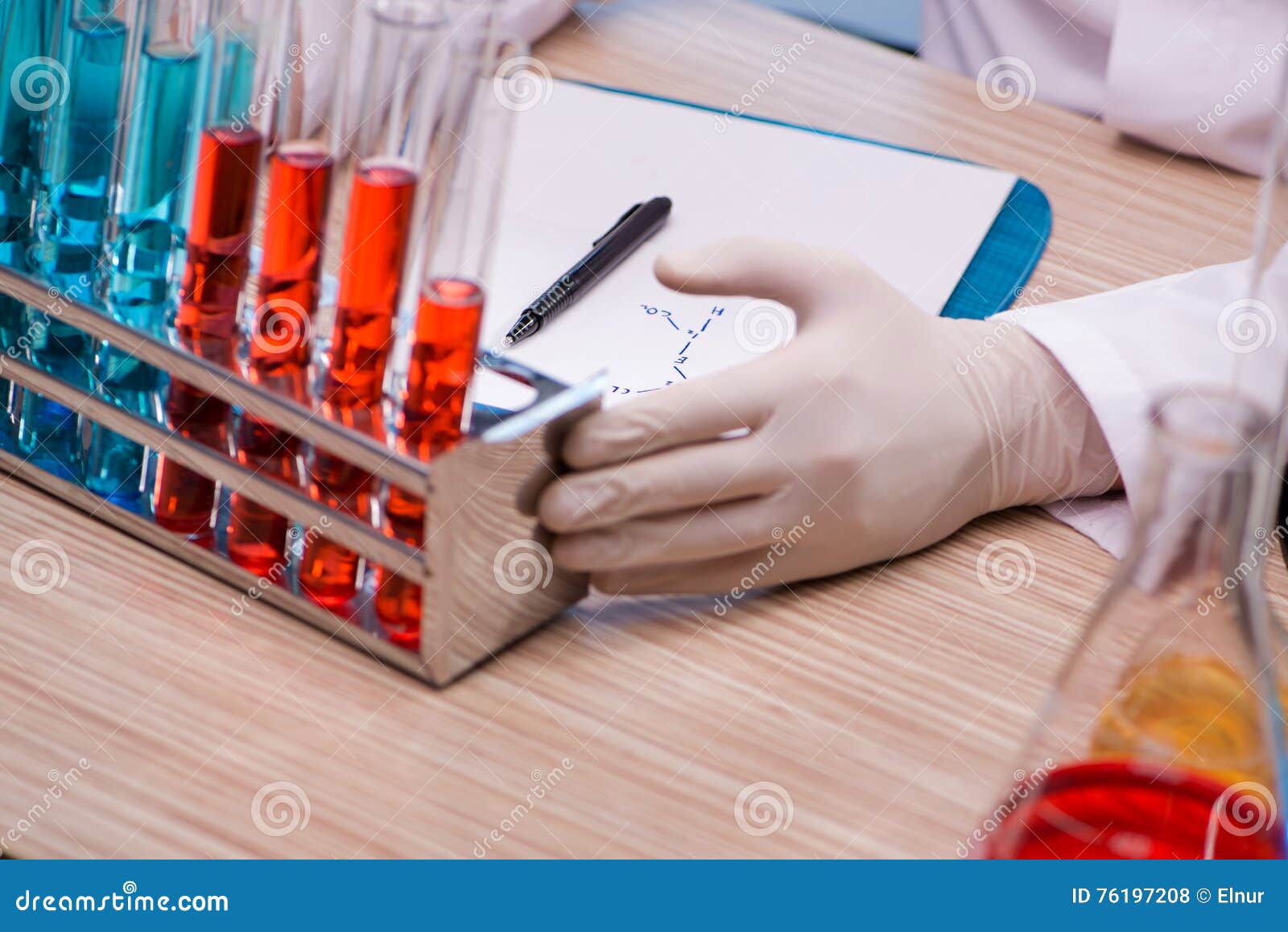 The Man Working in the Chemical Lab on Science Project Stock Photo ...