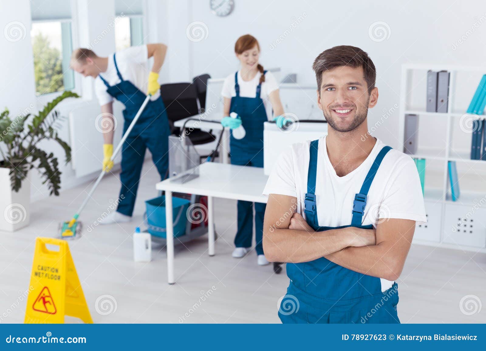 Man Working for Cleaning Company Stock Image - Image of immigrant ...
