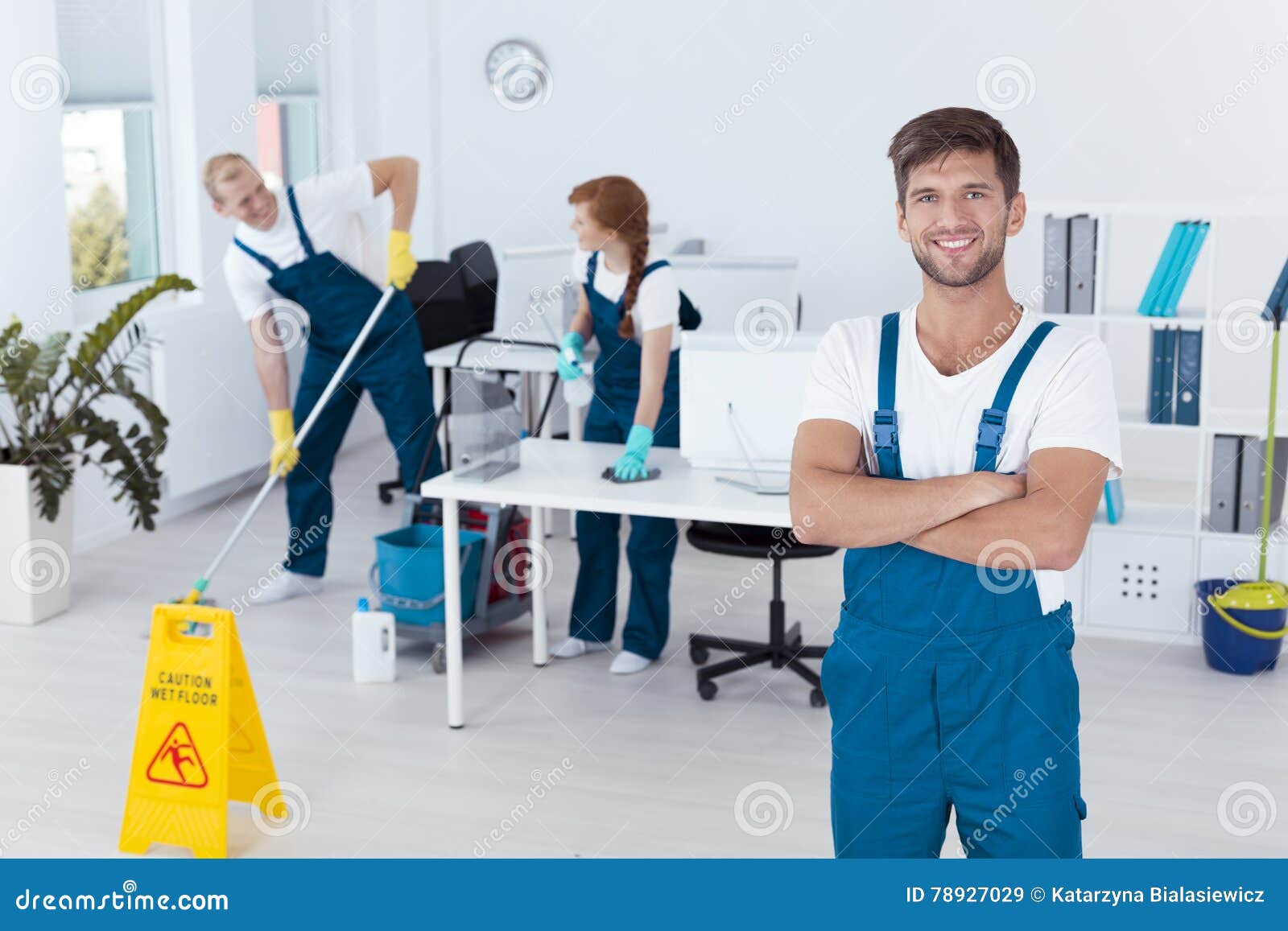 Man Working for Cleaning Service Stock Image - Image of clean, cleaner ...